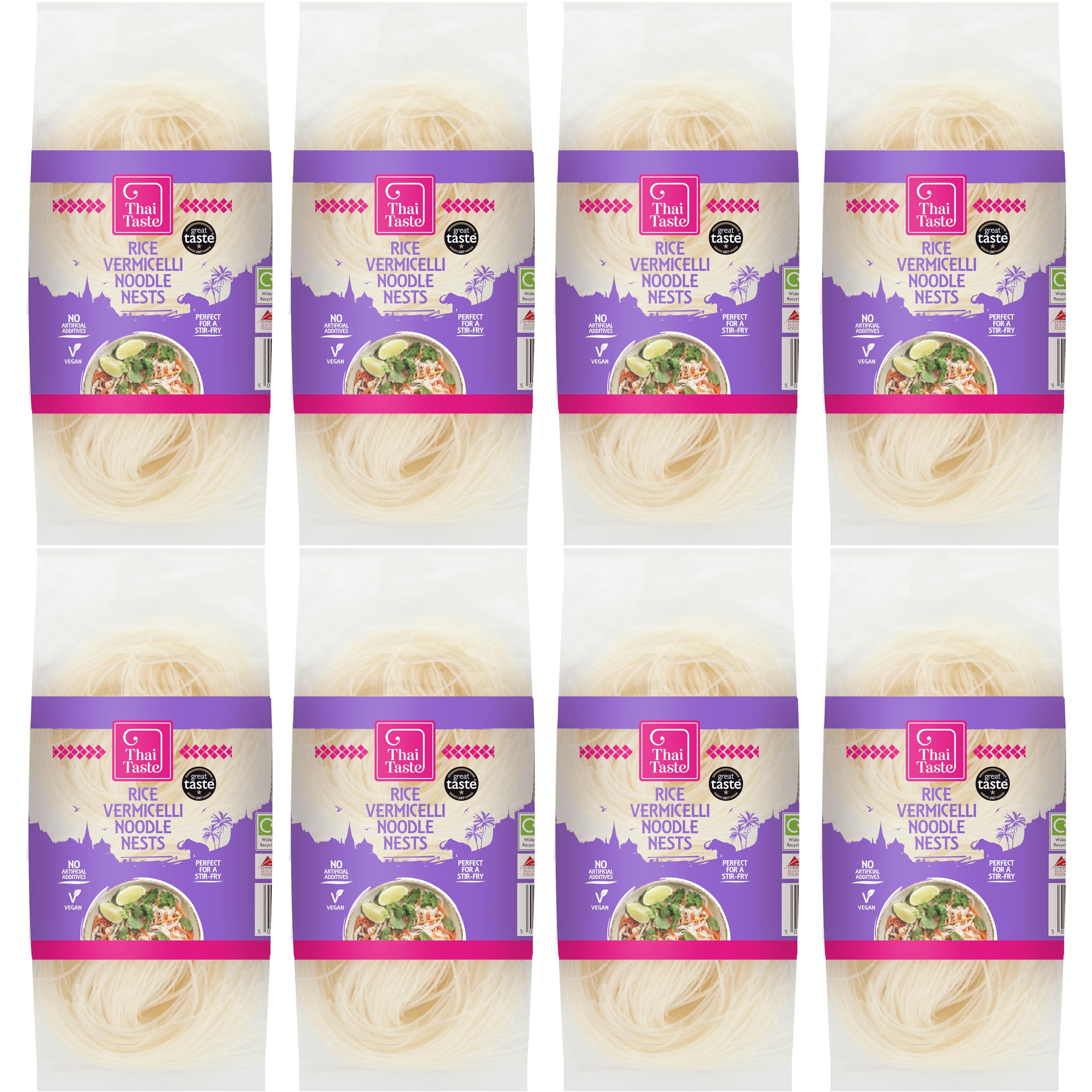 Thai Taste - Rice Vermicelli Noodle Nests - Sen Mee - 200g (Case of 8 ...