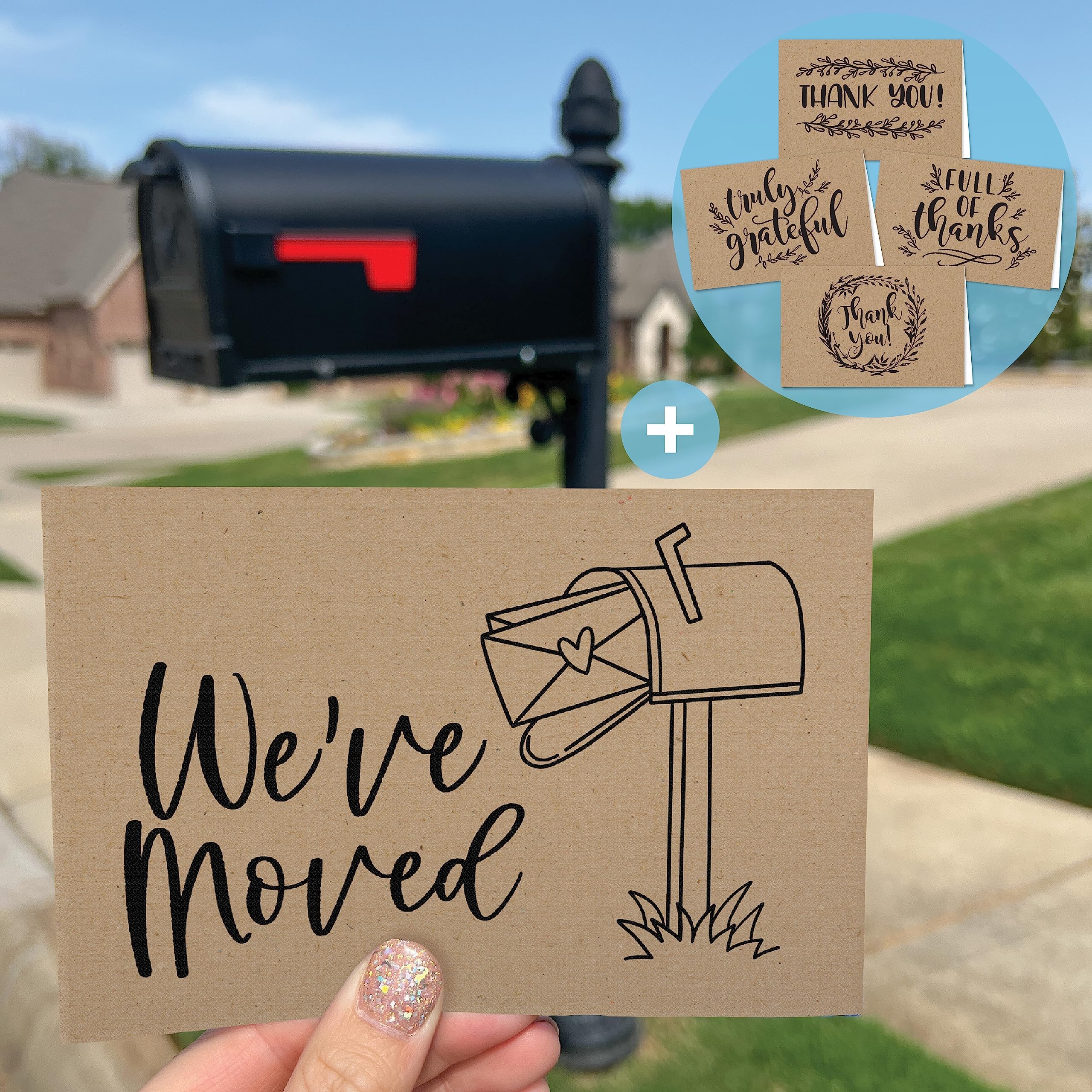 Amazon.com : Hadley Designs 25 Rustic Change Of Address Postcards - We ...