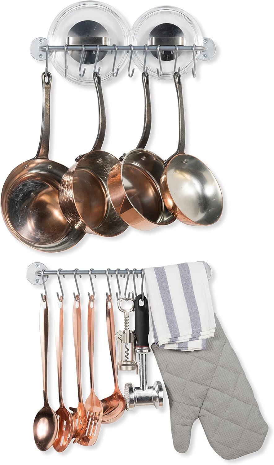 Amazon.com: Wallniture Hanging Cookware Kitchen Organizer Rod with ...