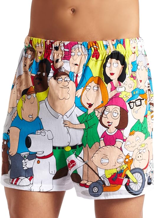 Briefly Stated Men's Family Guy Towns Boxer, Multi, X-Large at Amazon ...