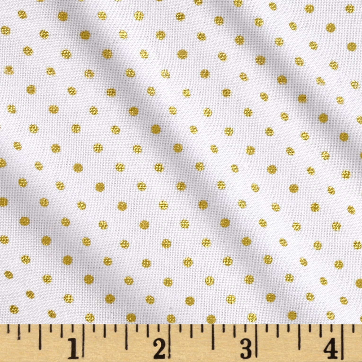 Metallic Gold Dot Fabric
