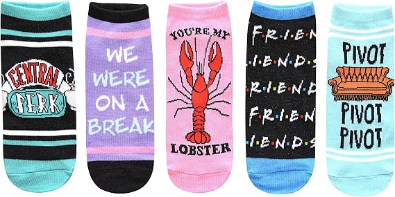 Amazon.com: Hyp Friends TV Show Juniors/Womens 5 Pack Ankle Socks ...