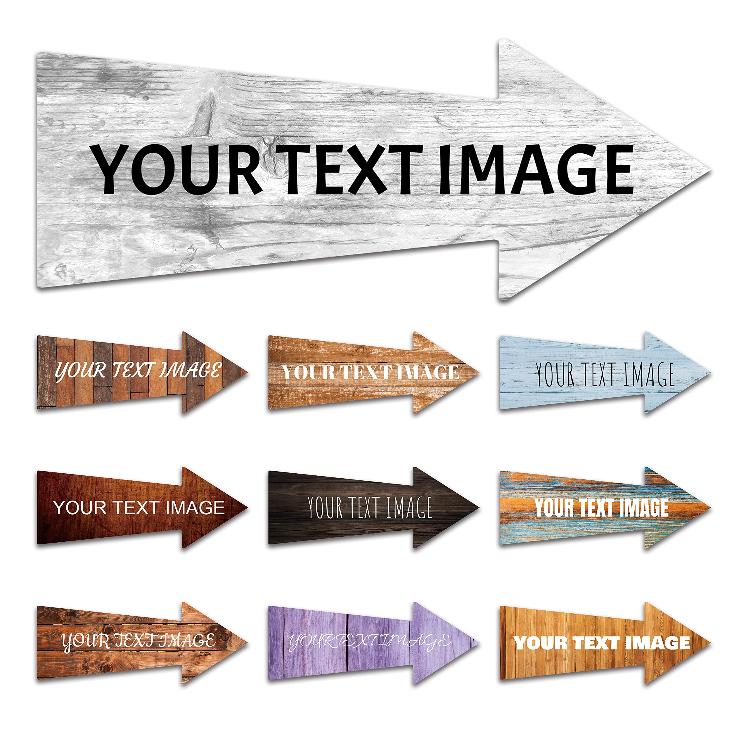 Rustic Wood Arrow Directional Logo
