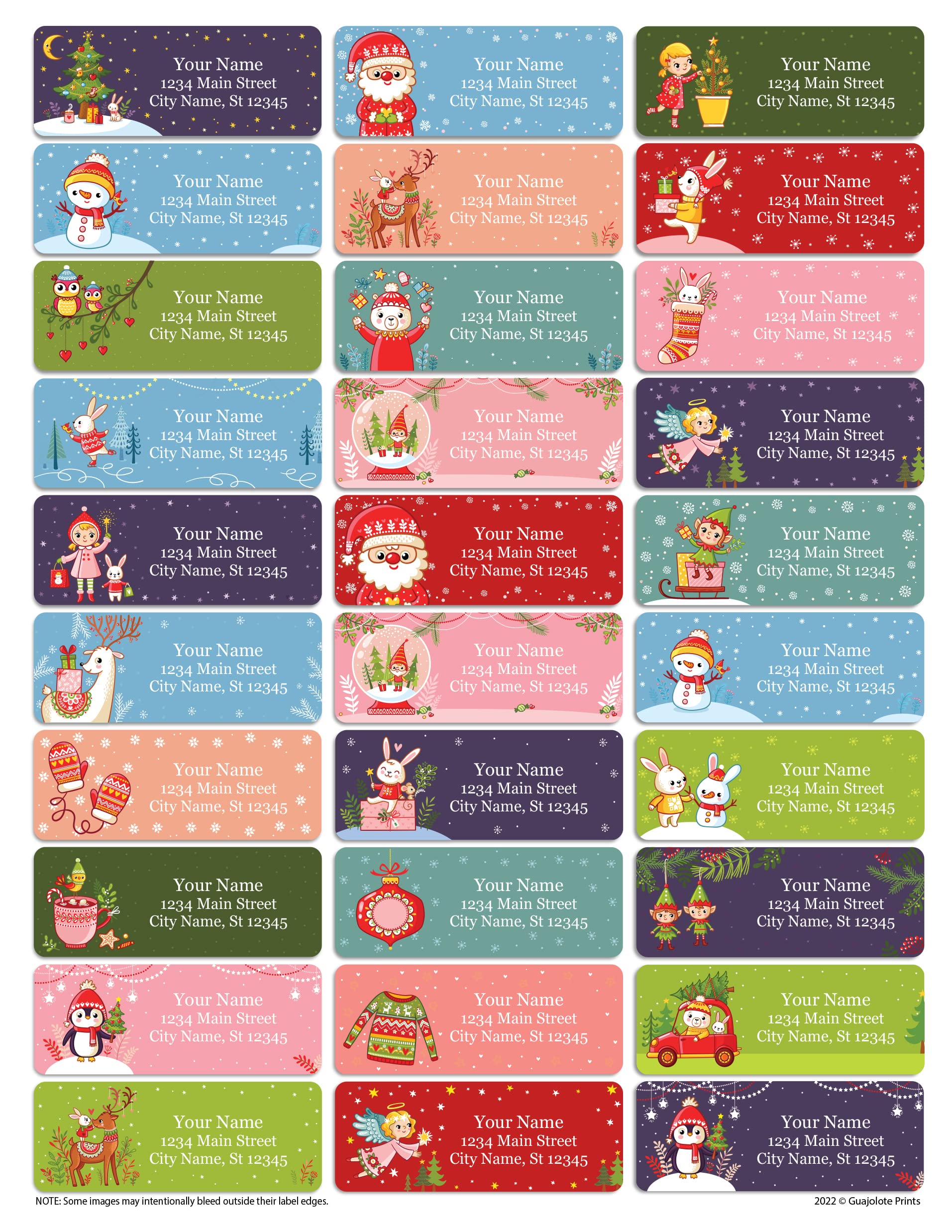 Holiday Label Template Avery 5160 Christmas Labels Ready To Print!