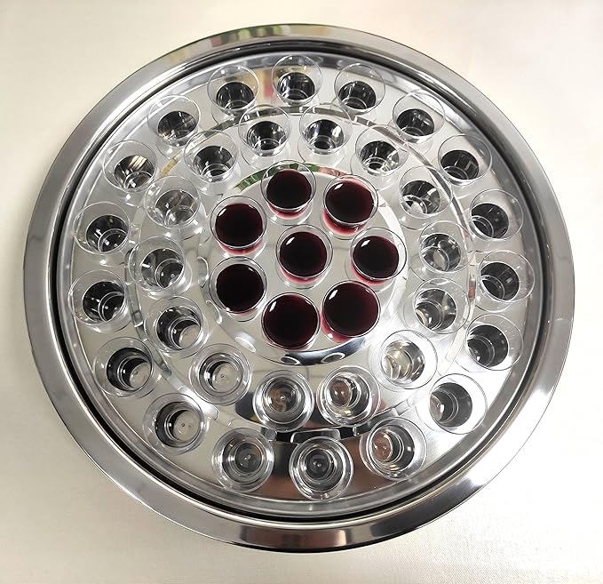 Amazon.com: SruiSwei Premium Silver Polished Stainless Steel Communion ...
