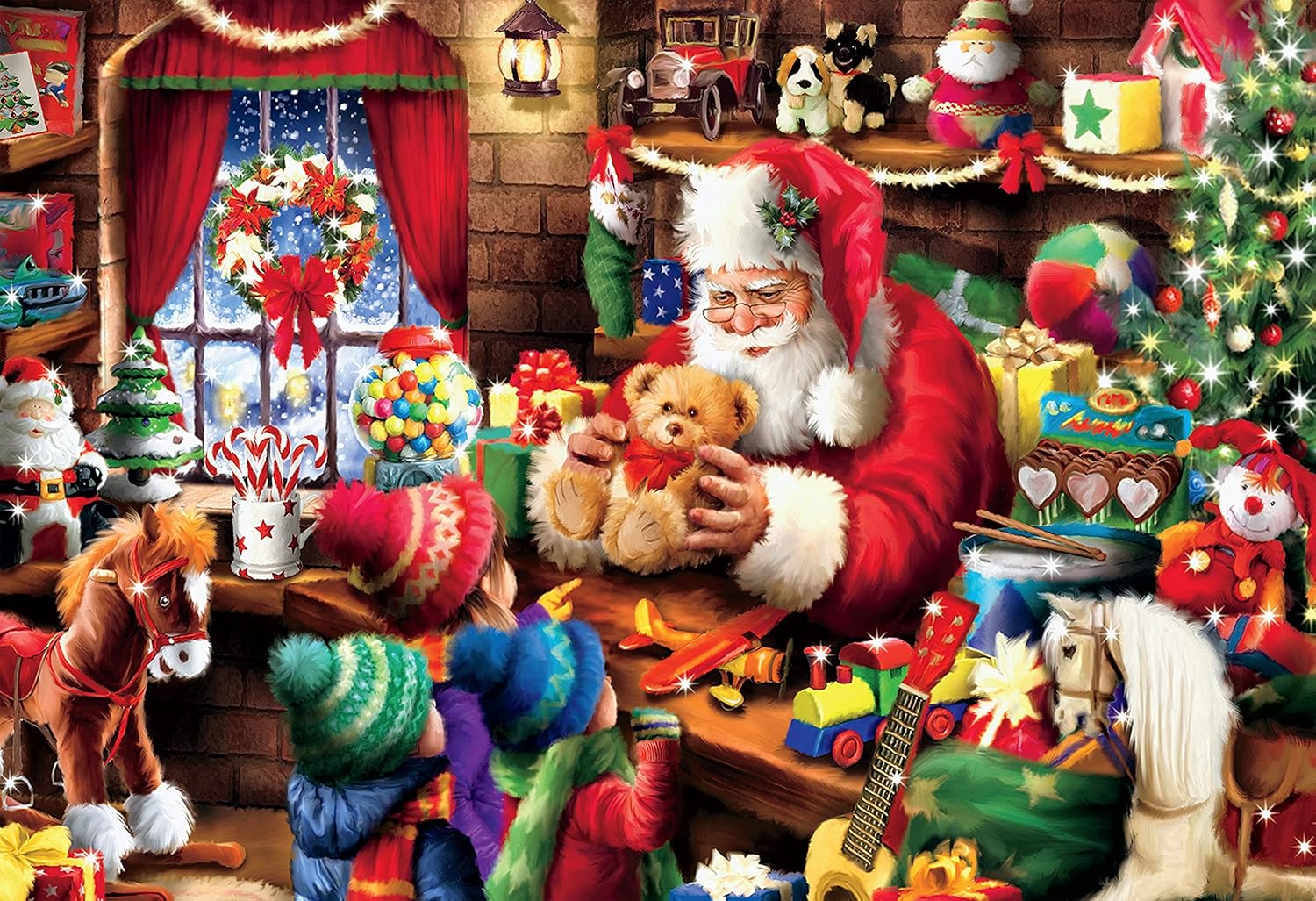 Amazon.com: Ceaco - Thomas Kinkade - Classic Christmas - Santa- 2000 ...