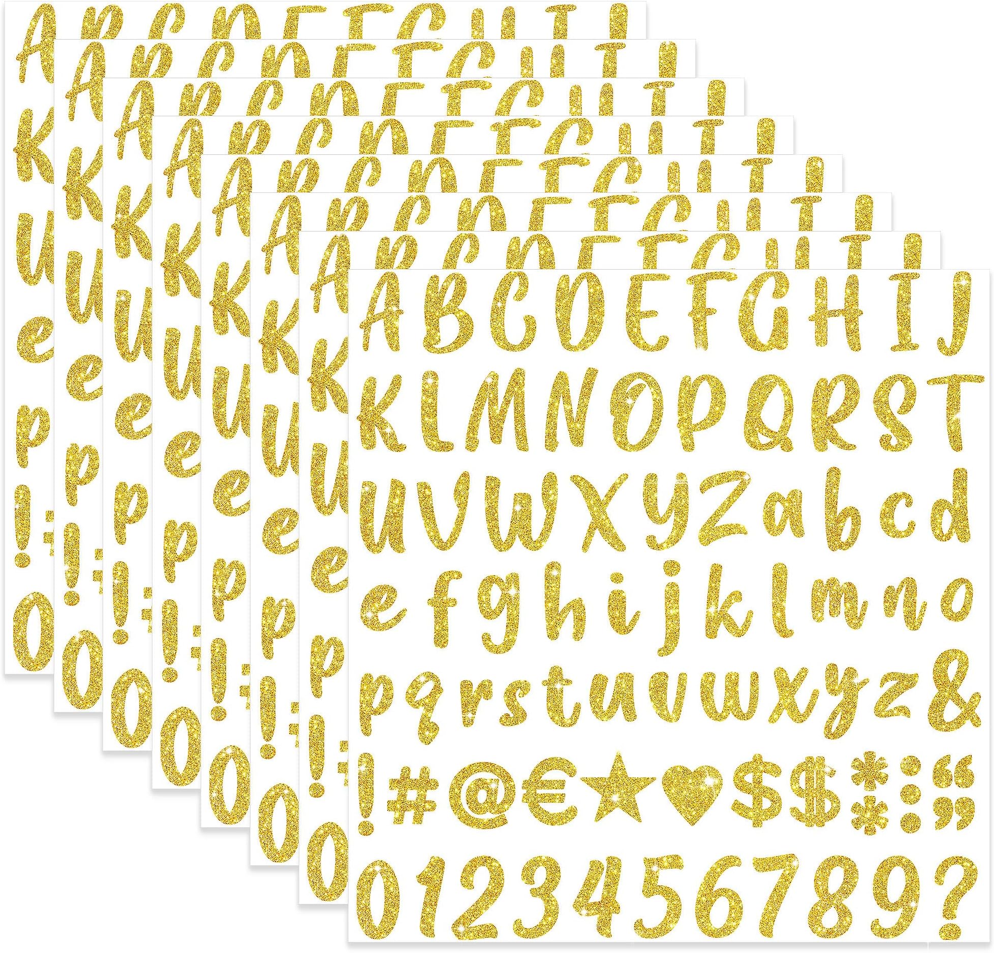 Amazon.com: 200 Pieces Large Gold Letter Stickers 2.5 inch Vinyl ...