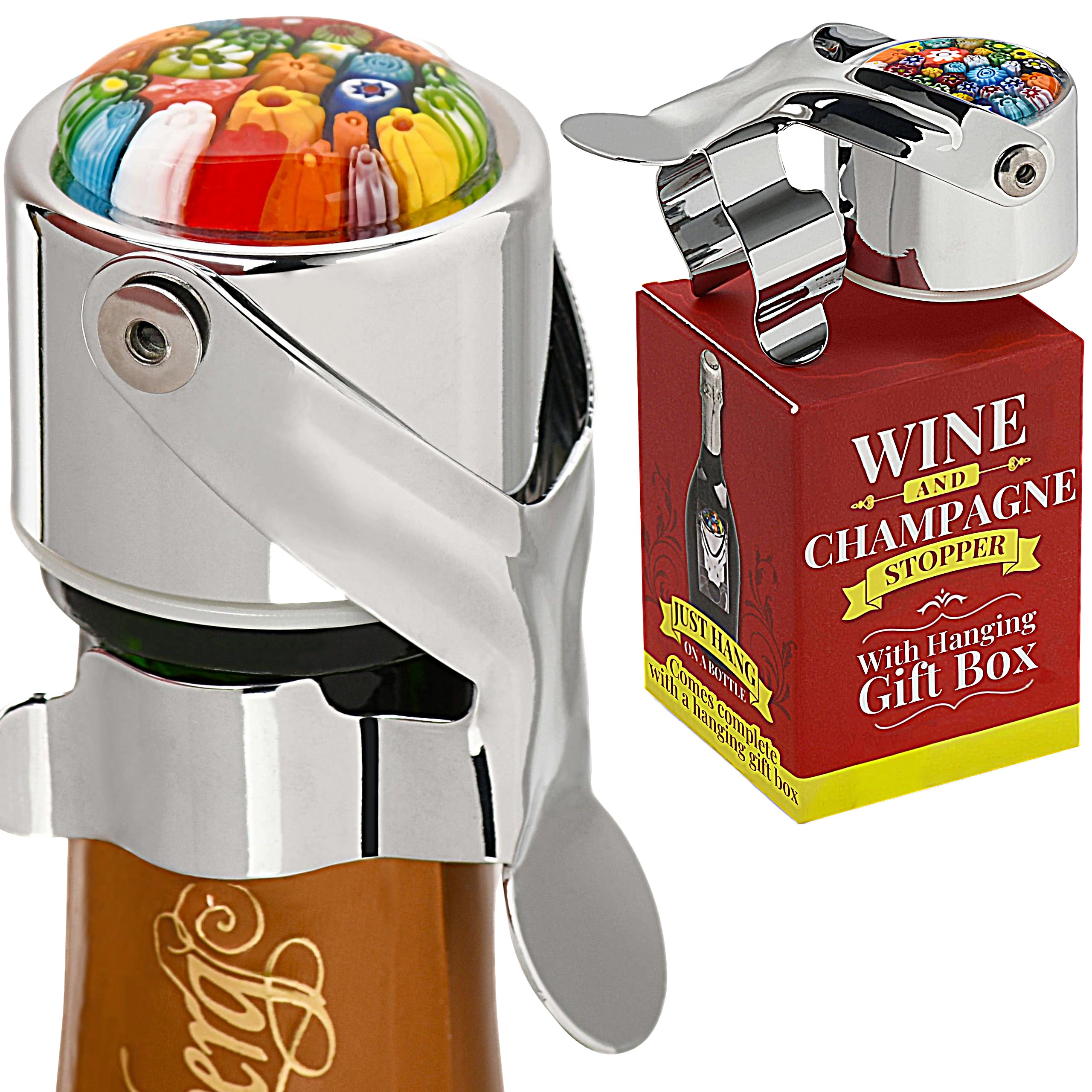 Amazon.com: Champagne Stopper for Champagne & Wine – Patented Seal ...