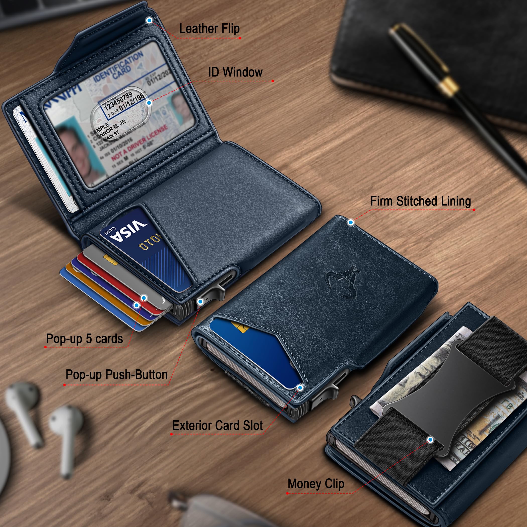 Snapklik.com : Men Wallet Gift Boxed,Slim Front Pocket Wallet Money ...