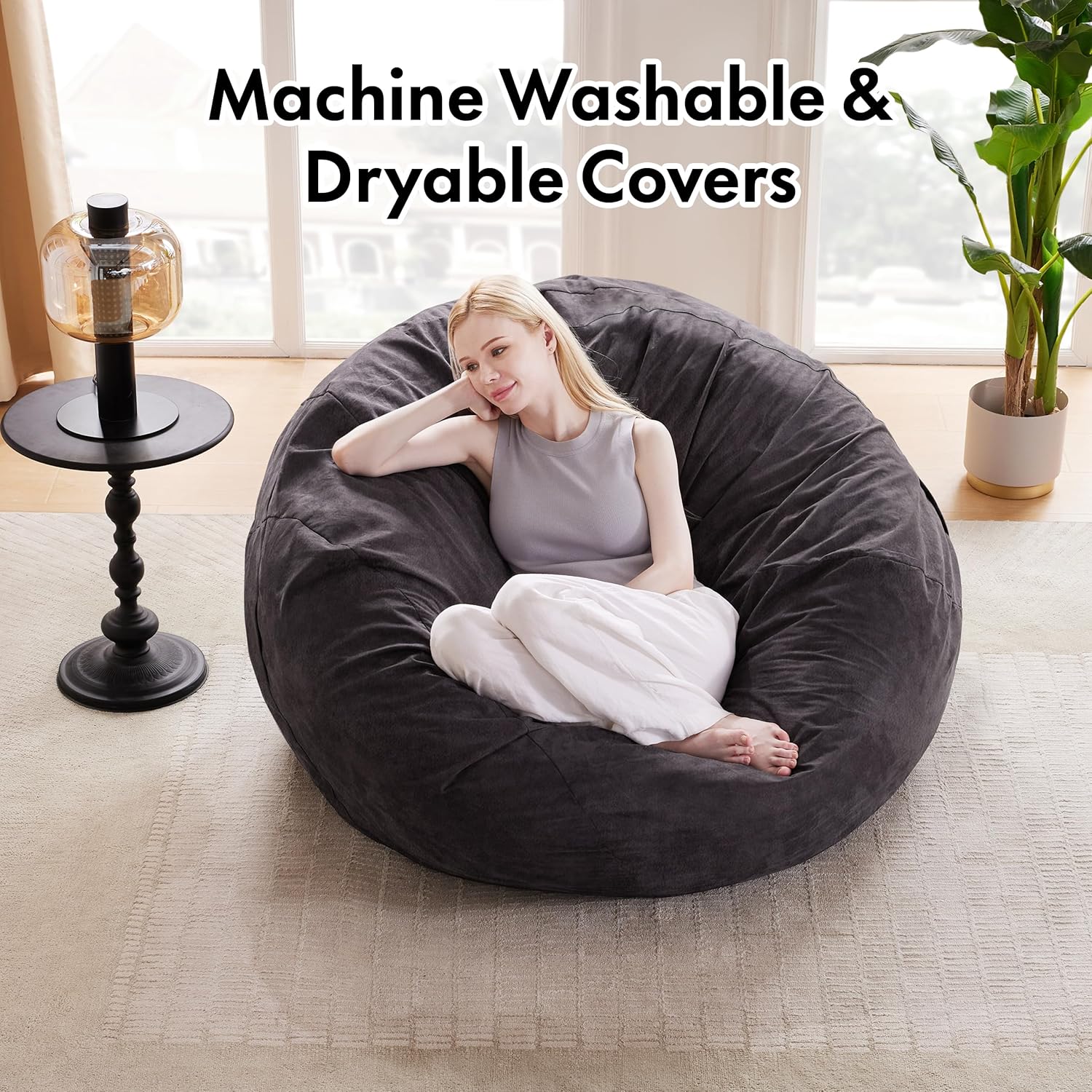 Puf gigante para adultos, puf grande para adultos, cama puf convertible ...