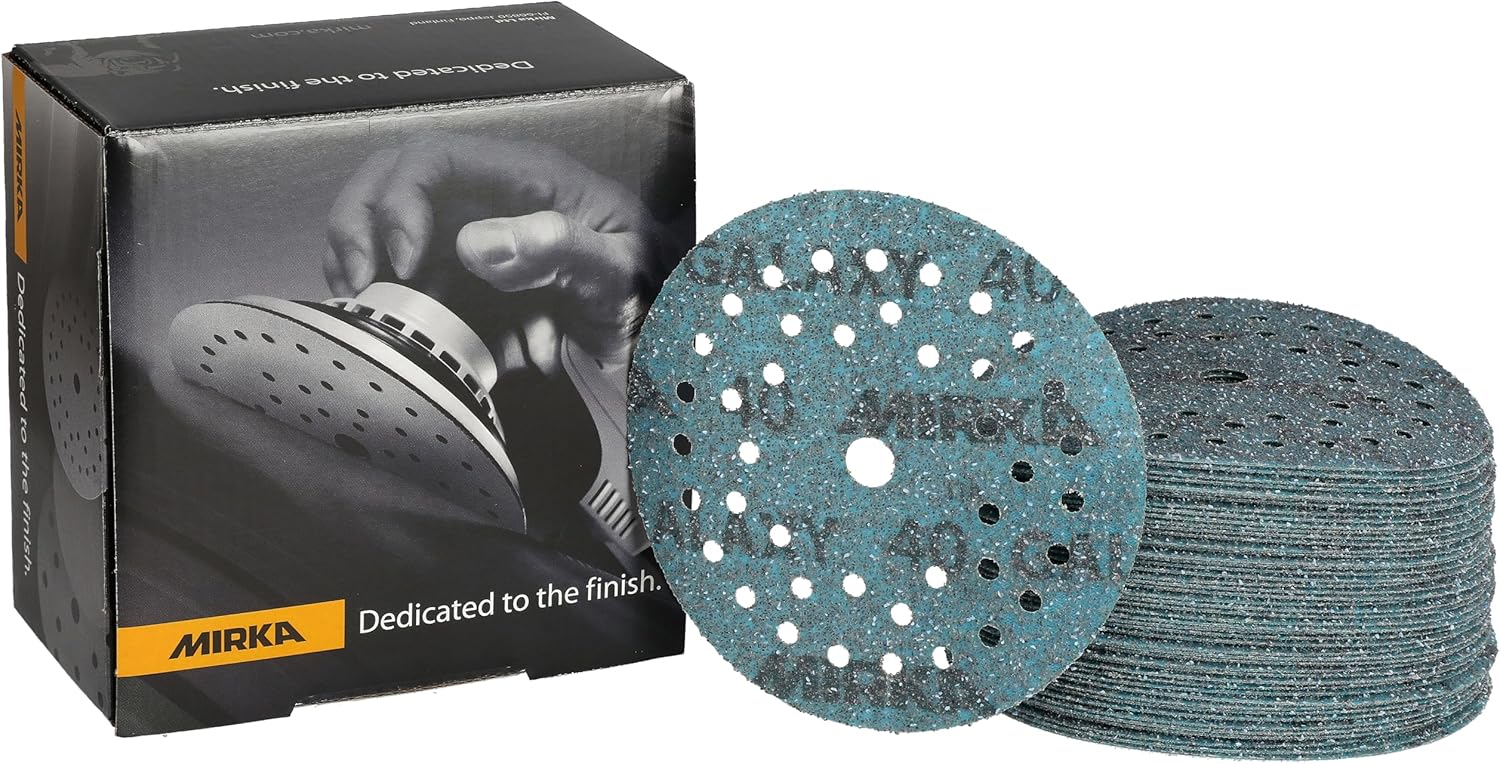 Mirka Galaxy Epoxy Sandpaper 125 mm Velcro Grain 40 for Sanding Epoxy ...