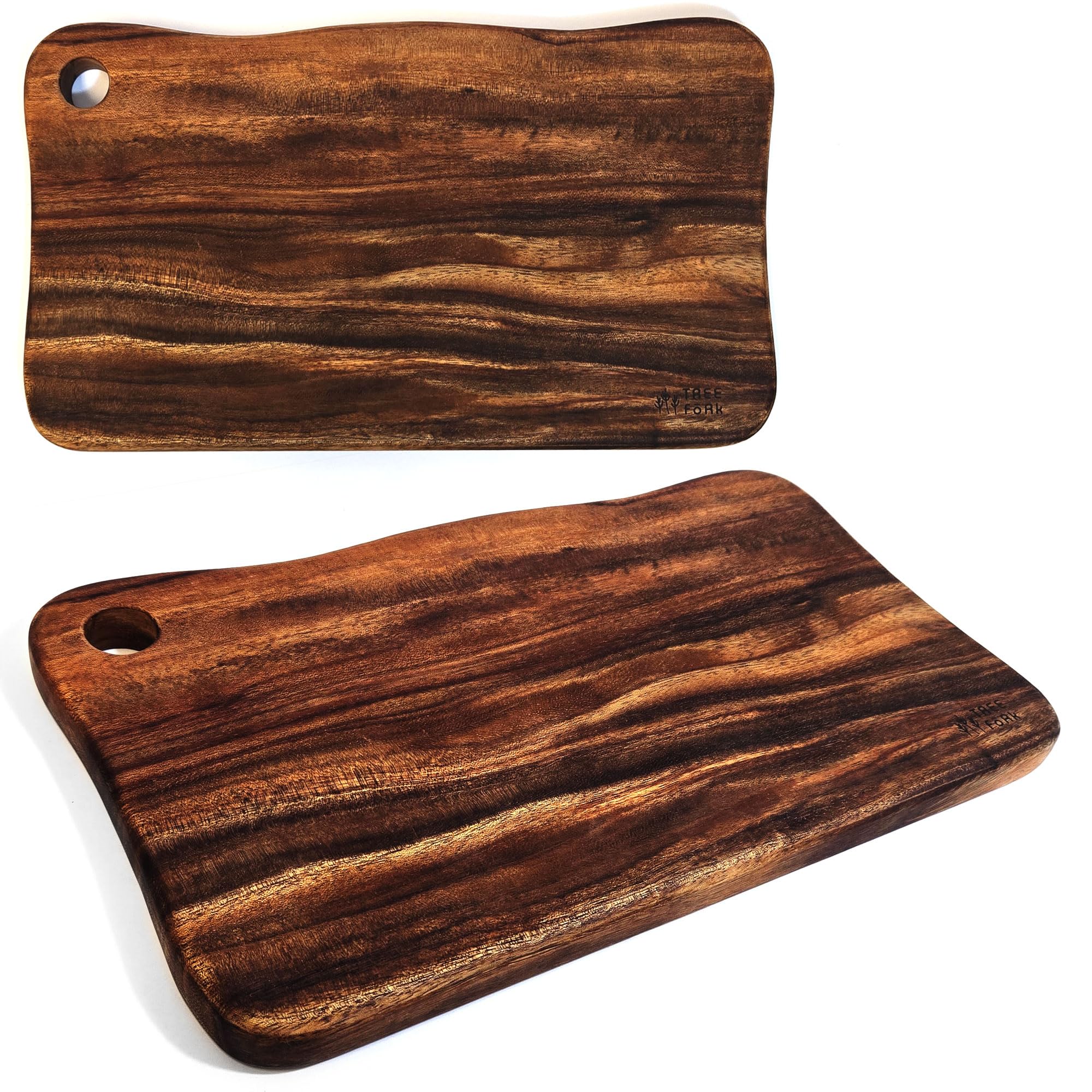 Amazon.com: TREE FORK Hand Carved Soild Weru Wood Cutting Board One ...