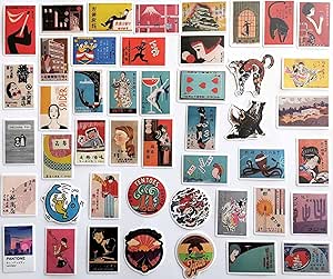 50Pcs Cute Japanese Stickers Japan Style Vintage Geisya Retro Japan ...