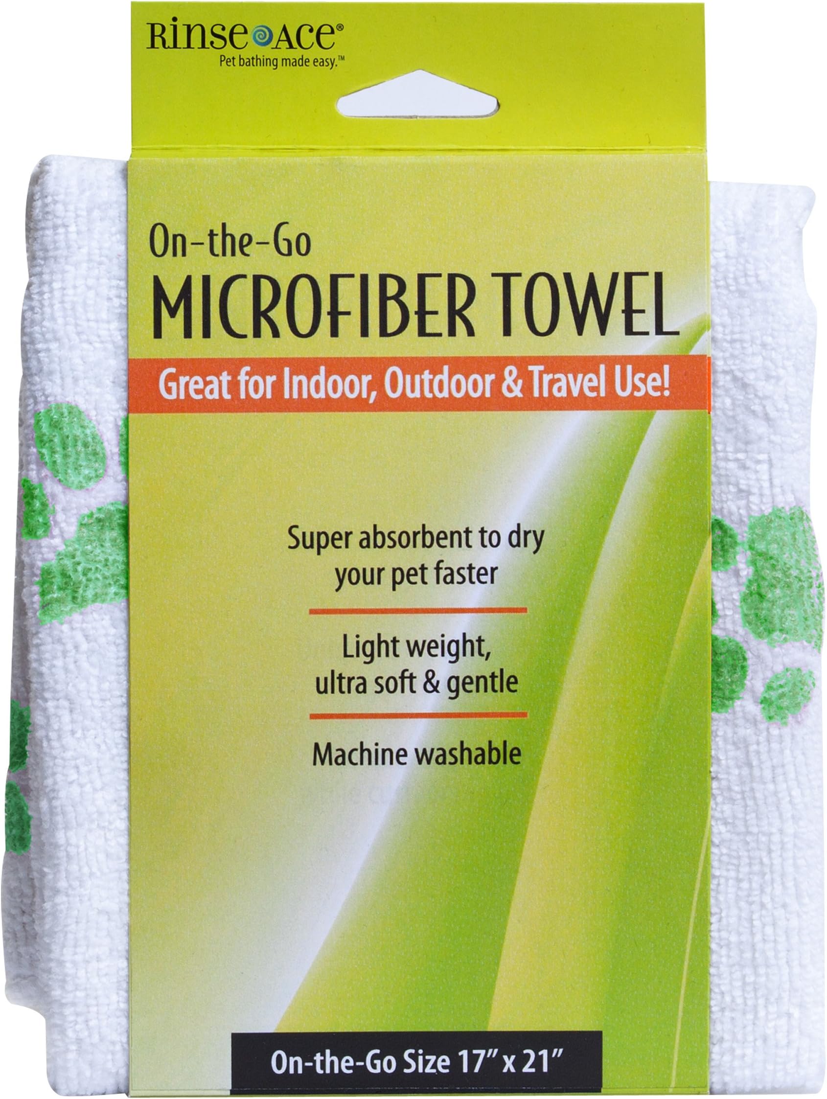 Rinse Ace Pet Microfiber XL Drying Towel, 17' x 21' - Pet Shower And ...