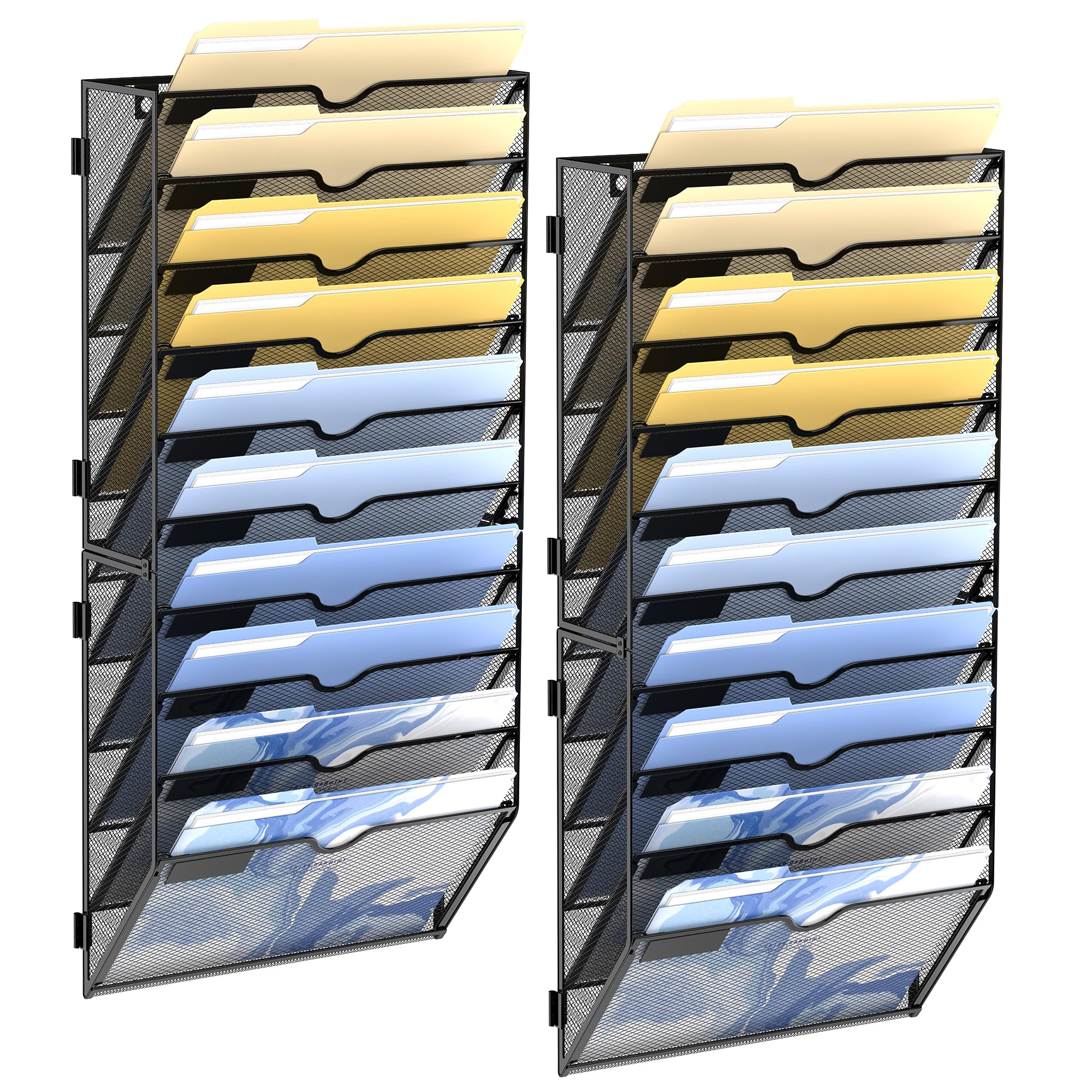 Snapklik.com : Wall File Organizer, 10 Tier Hanging File Organizer ...