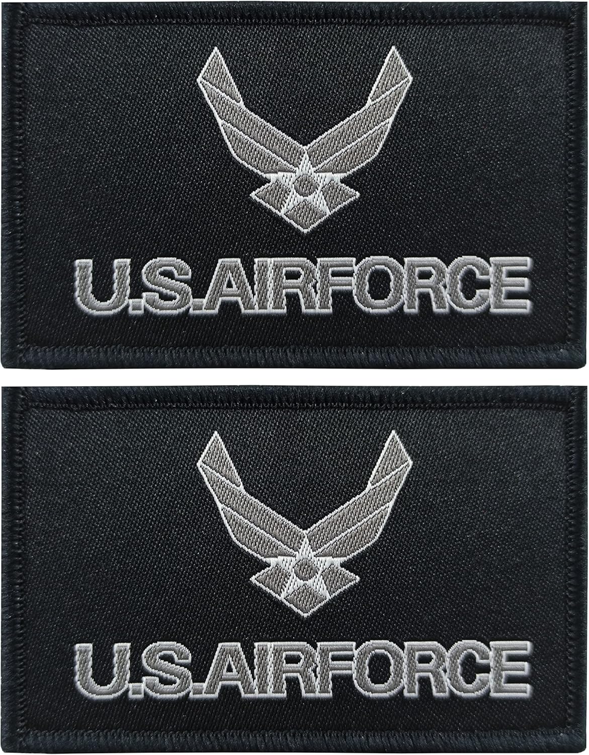 Amazon.com: JBCD 2 Pack Black US Air Force Wings Flag Patch Force Army ...