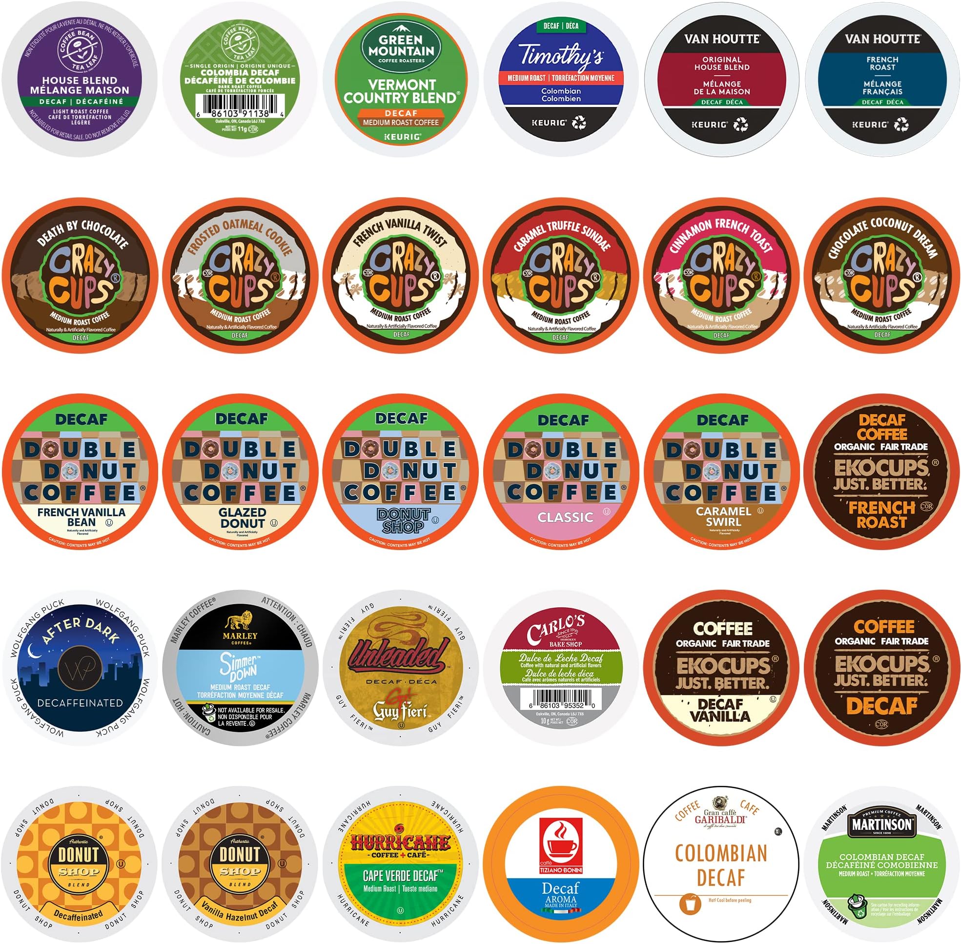 Amazon.com: Decaf Coffee Pods Variety Pack, Decaf Coffee Pods For ...