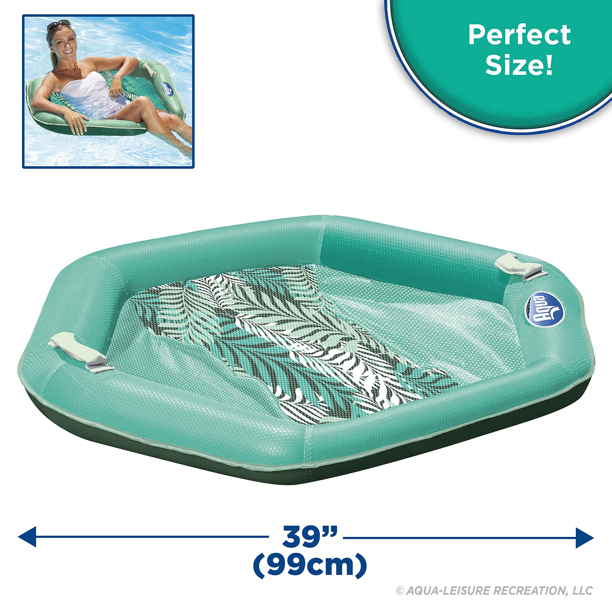 Snapklik.com : Aqua Supreme Hex Pool Chair Float Multi-Position