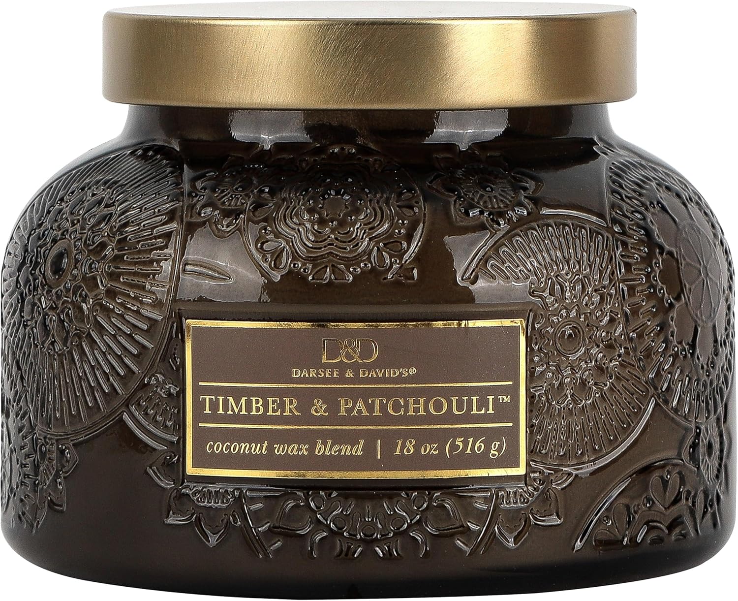 Amazon.com: Timber & Patchouli Embossed Candle Jar (18 oz) - Refreshing ...