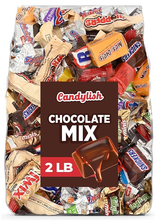 Amazon.com: Chocolate Candy Mix Bulk 2LB – Assorted Individually ...