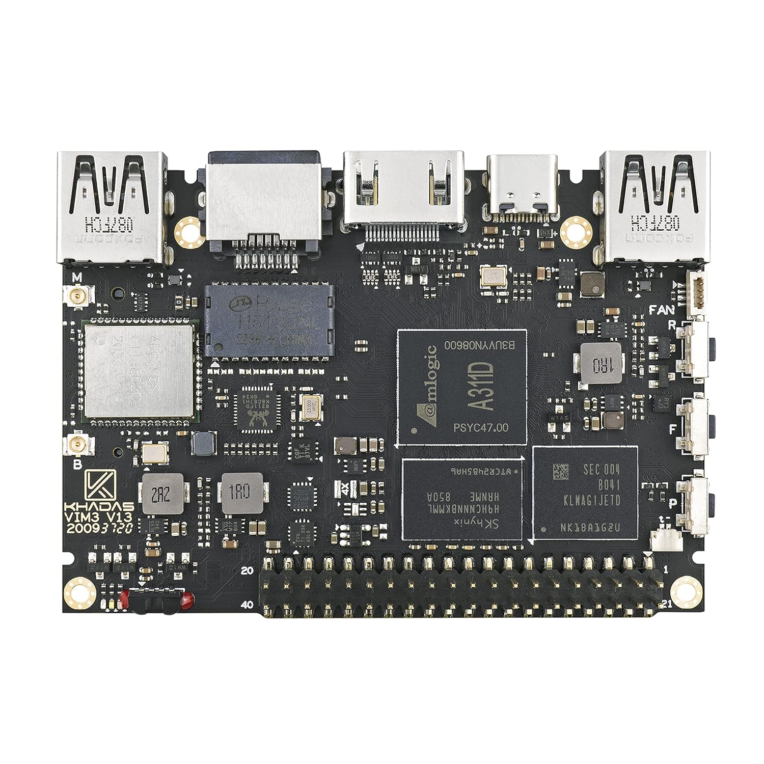 Khadas Single Board Computer, VIM3 Basic Amlogic A311D,Faster CPU,Neural Processing Unit for A.I ...
