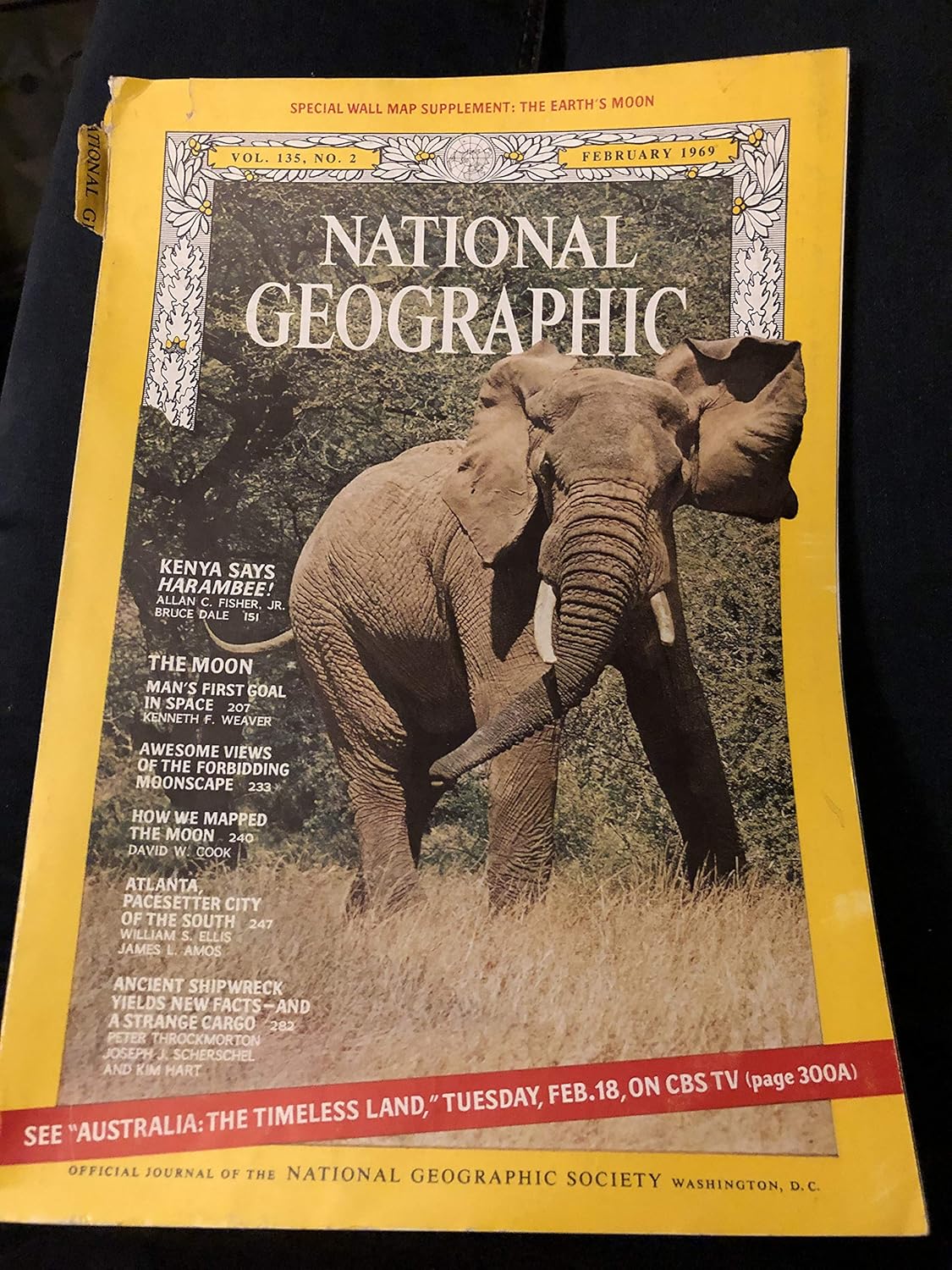 Earth's Moon (National Geographic Magazine, Vol. 135, No. 2, February ...
