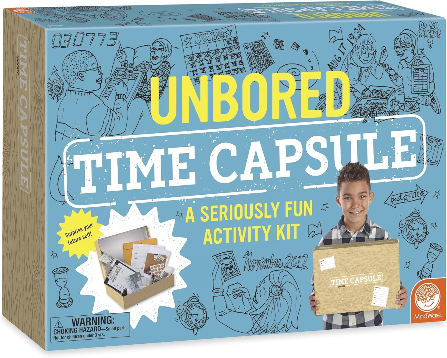 Amazon.com: MindWare Unbored Activity Kits: Time Capsule Box for Kids ...