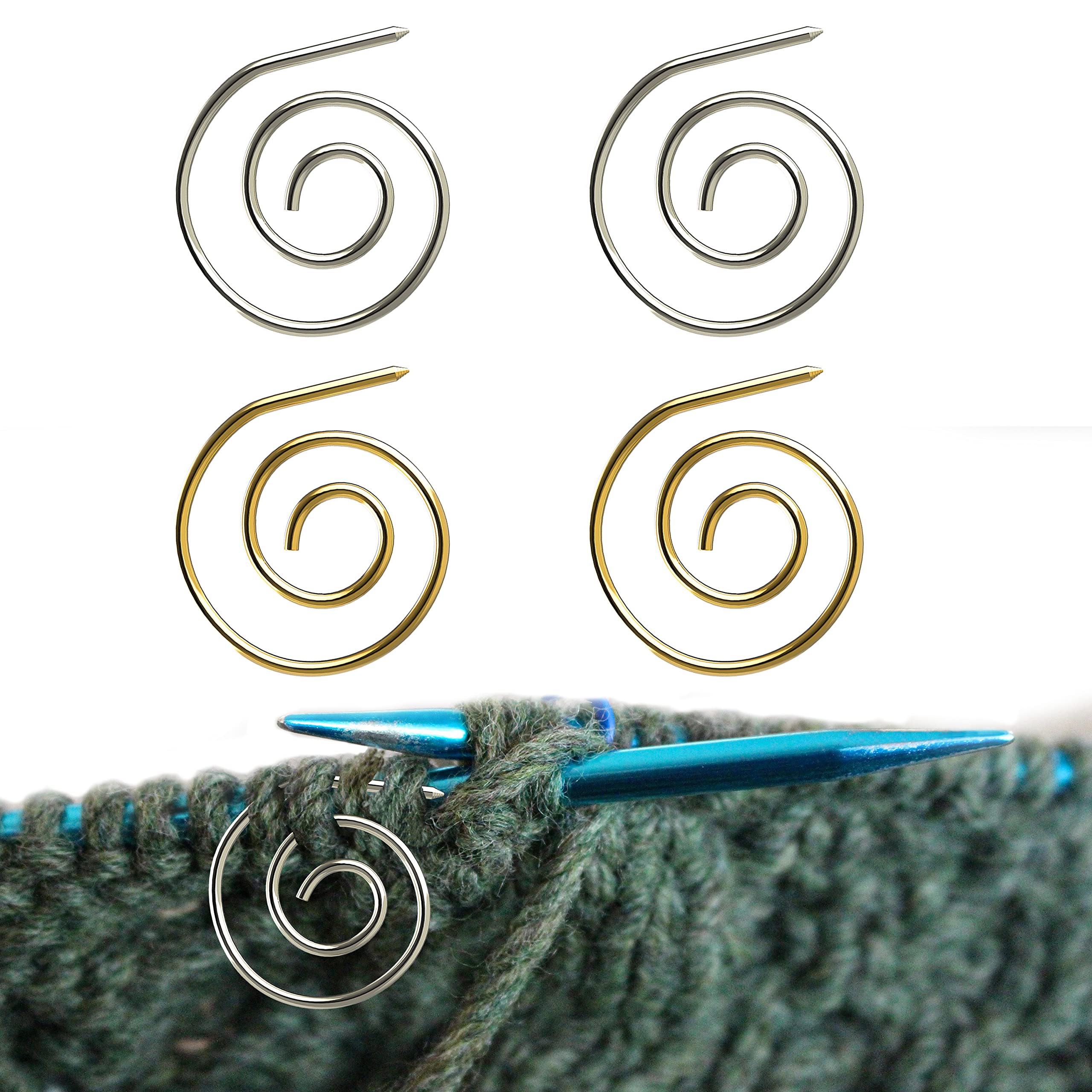 Amazon.com: 4PCS Spiral Cable Knitting Needle, Handmade Sewing Needles ...