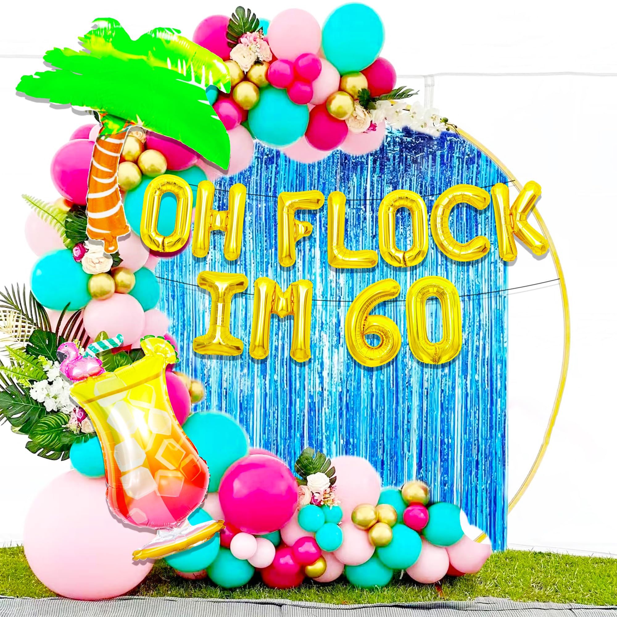 Snapklik.com : Oh Flock Im 60 Birthday Decors Beach Theme Birthday ...