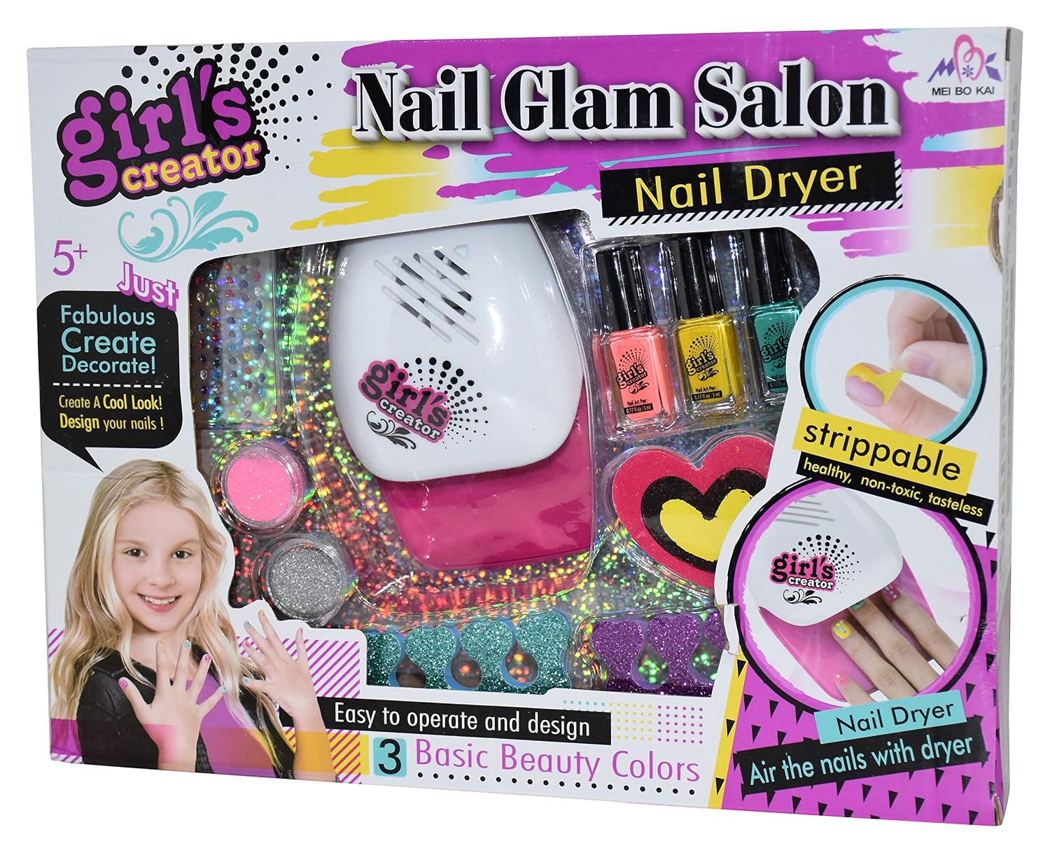 My Party Suppliers Children's Nail Art Pen Set/Fabulous Nail Glam Salon ...