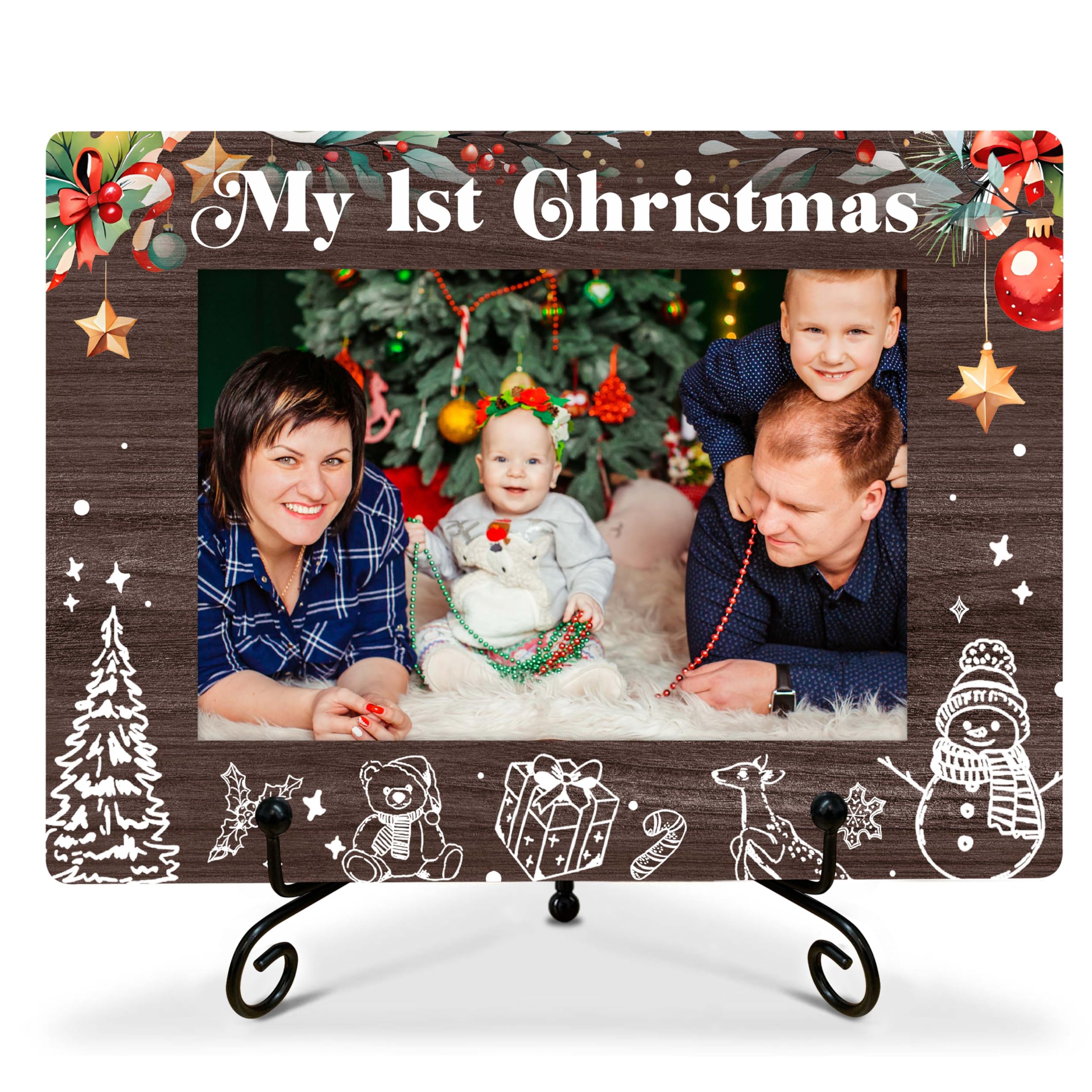 Amazon.com - SSQBZU New Born Baby Christmas Picture Frame, ‘My 1st ...