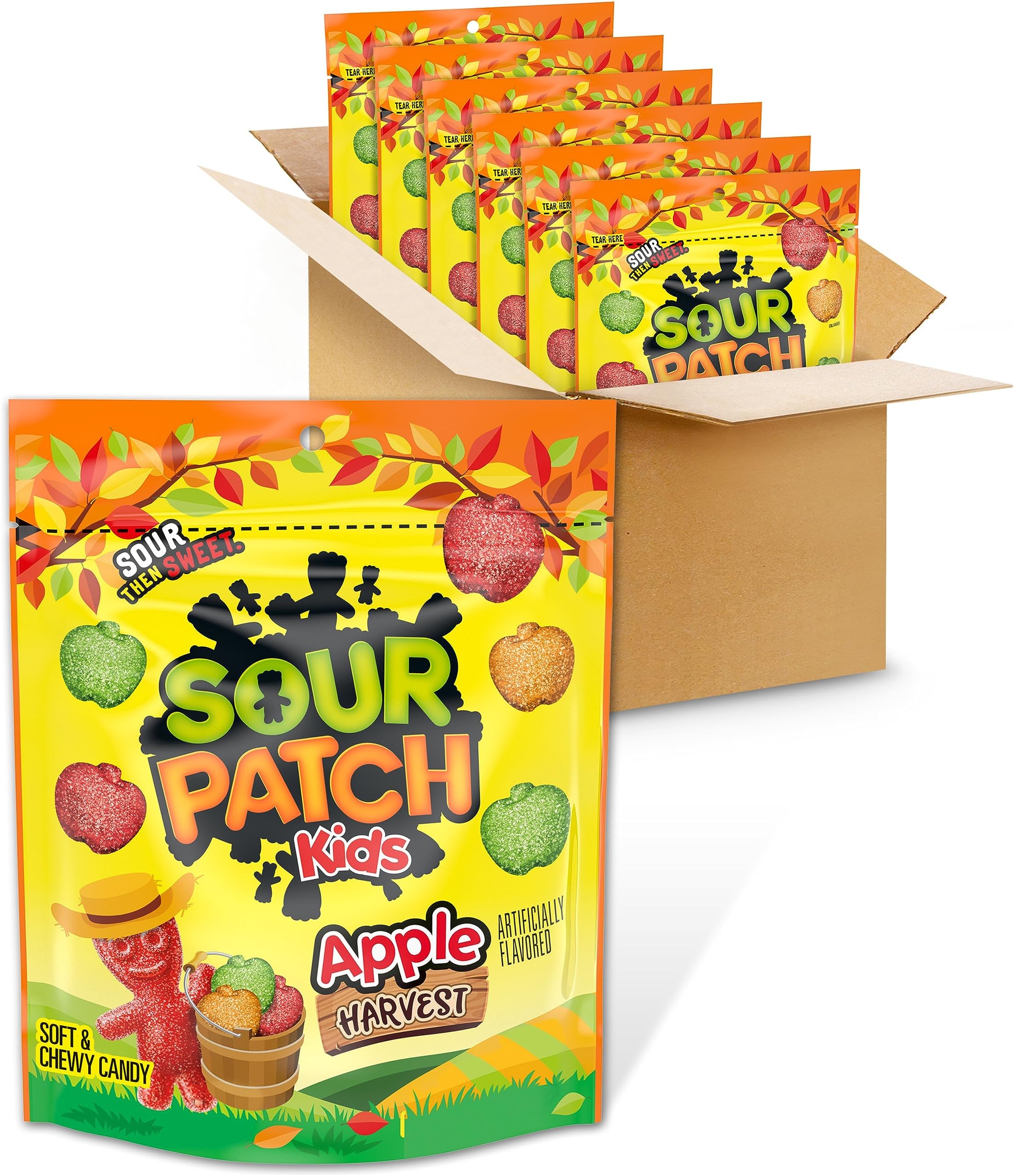 Amazon.com : SOUR PATCH KIDS Apple Harvest Soft & Chewy Candy, Bulk ...