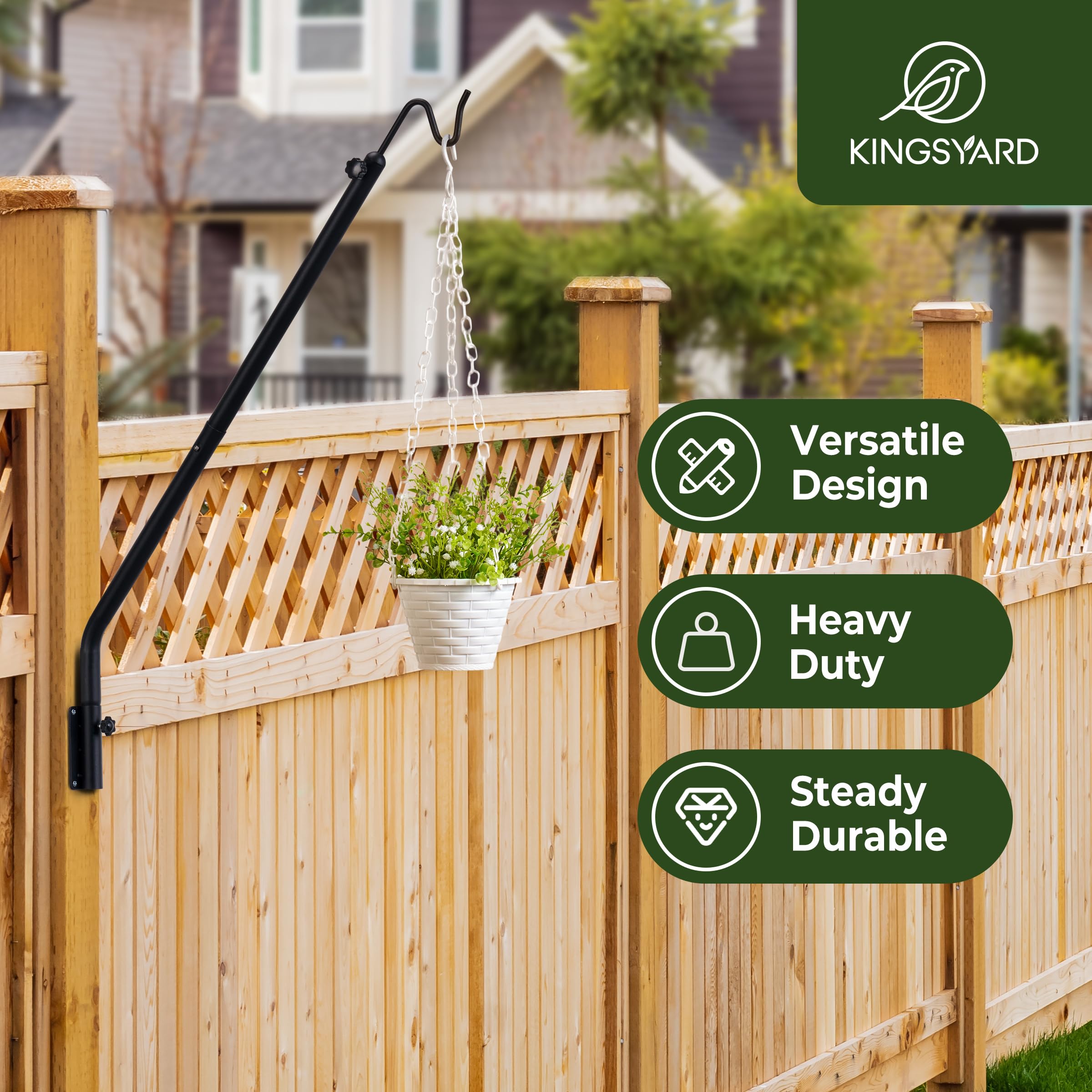 Snapklik.com : 2 Pack Heavy Duty Wall Mounted Deck Hook, 27"-39 ...