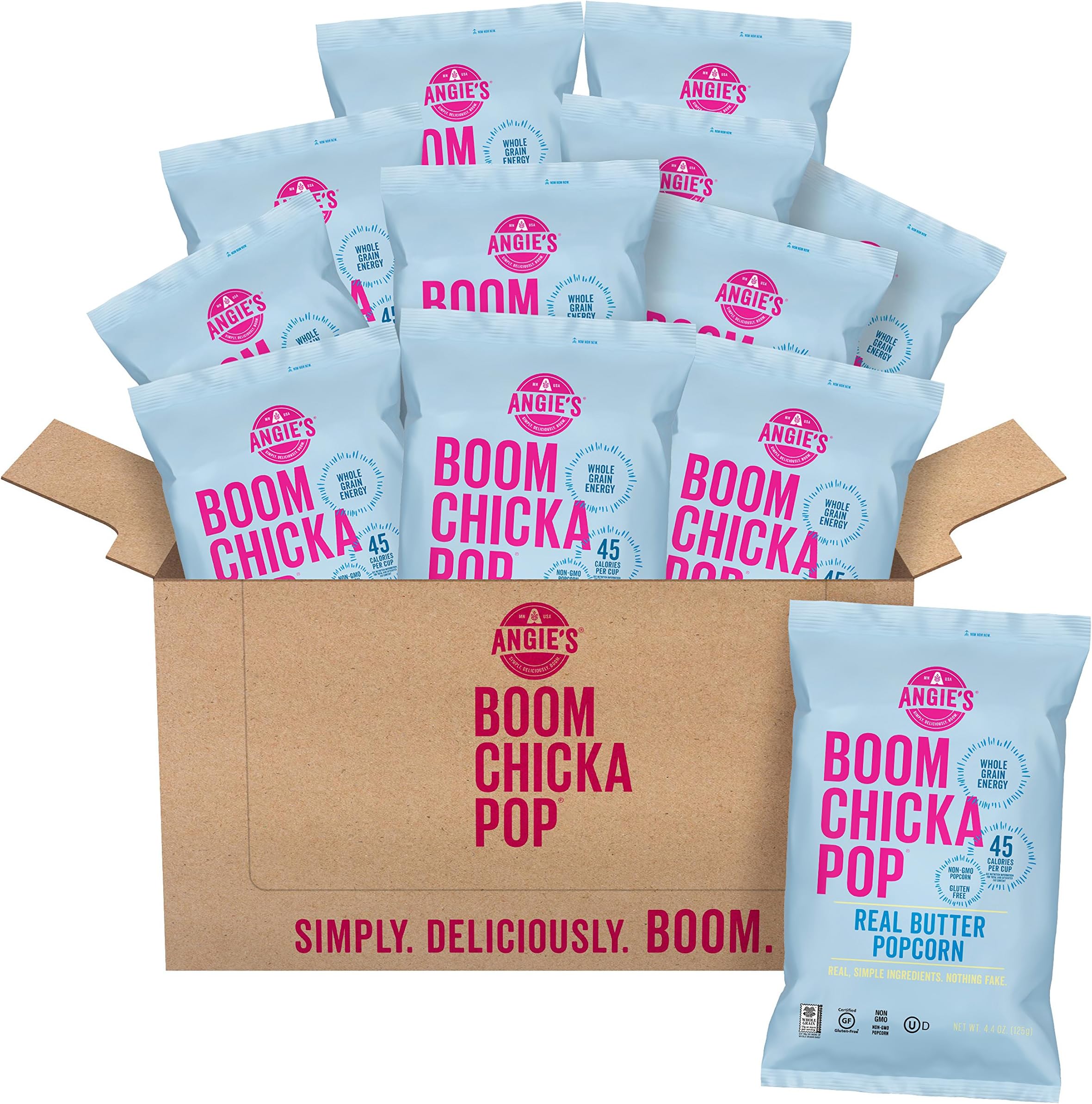 Amazon.com: Angie's Boom Chicka Pop Microwave Real Butter Popcorn (Pack ...