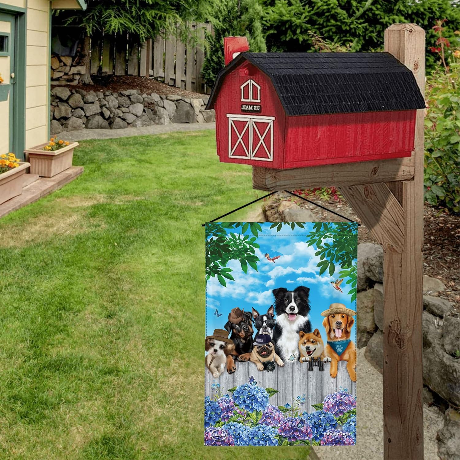 Primavera Verano Lindo Pug Shiba Inu Border Collie Rottweiler Golden ...