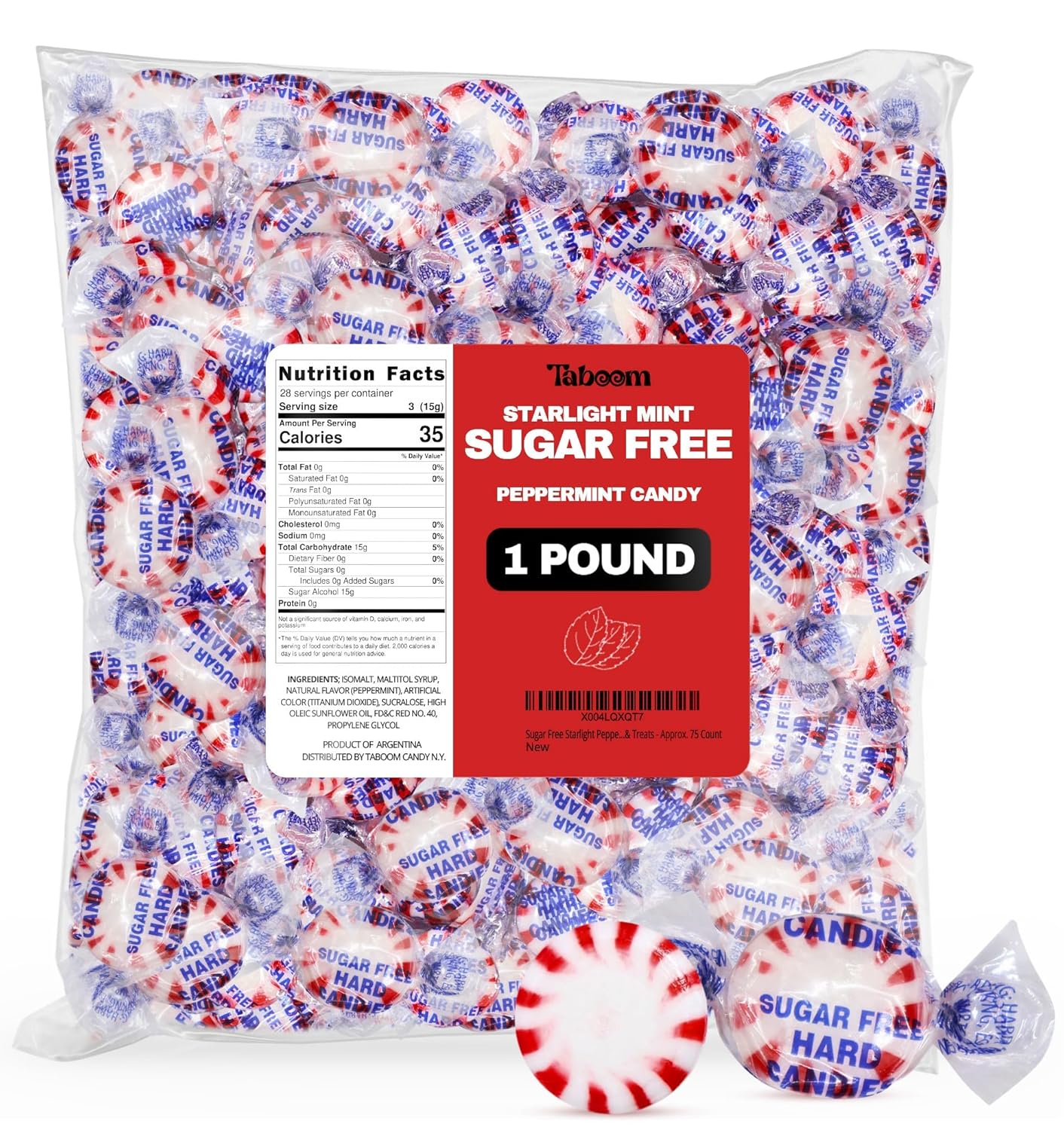 Amazon.com : Sugar Free Starlight Peppermint Hard Candy 1 Pound ...