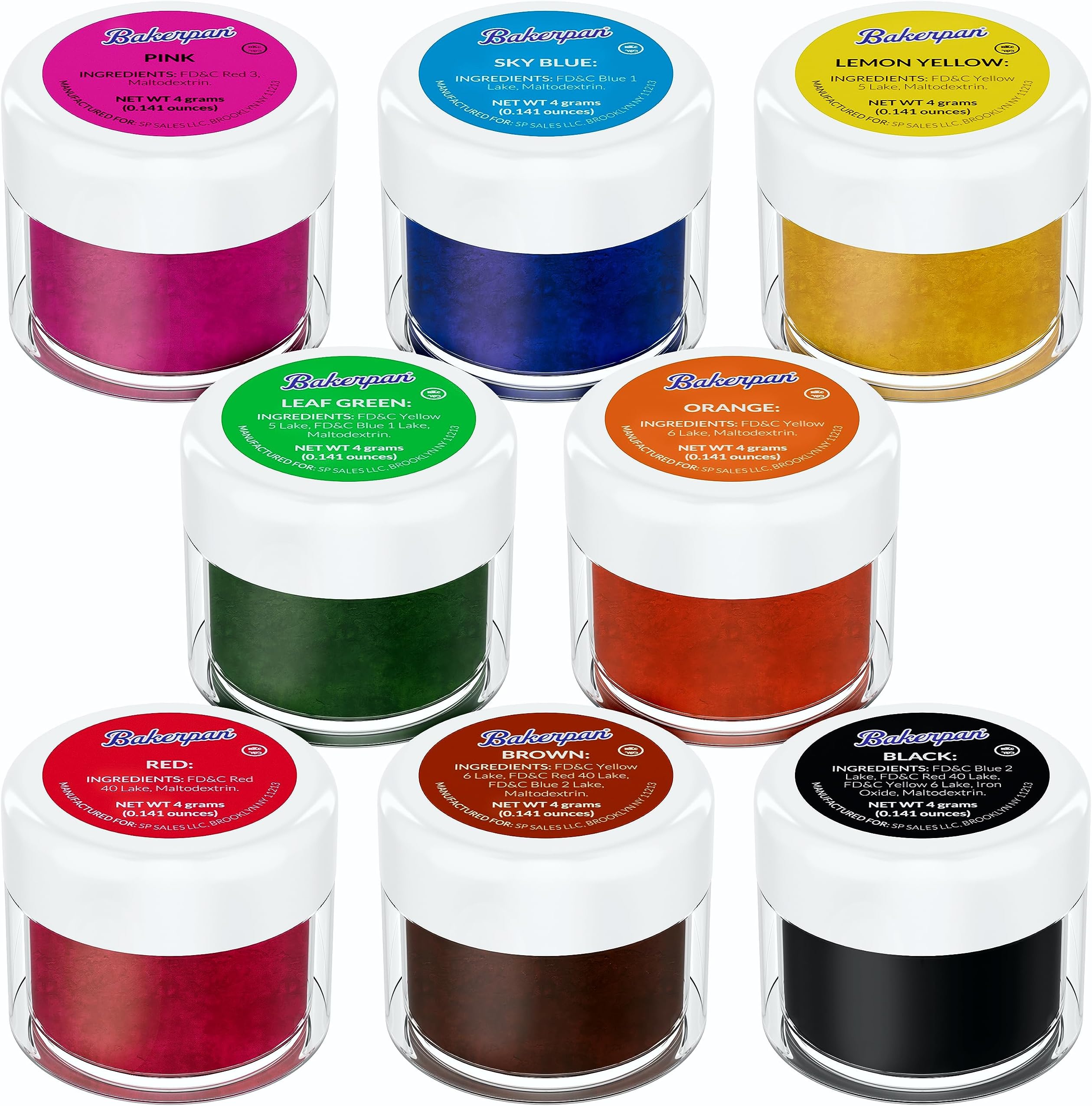 Amazon.com : Bakerpan Food Coloring Powder for Baking, Cake Decorating ...