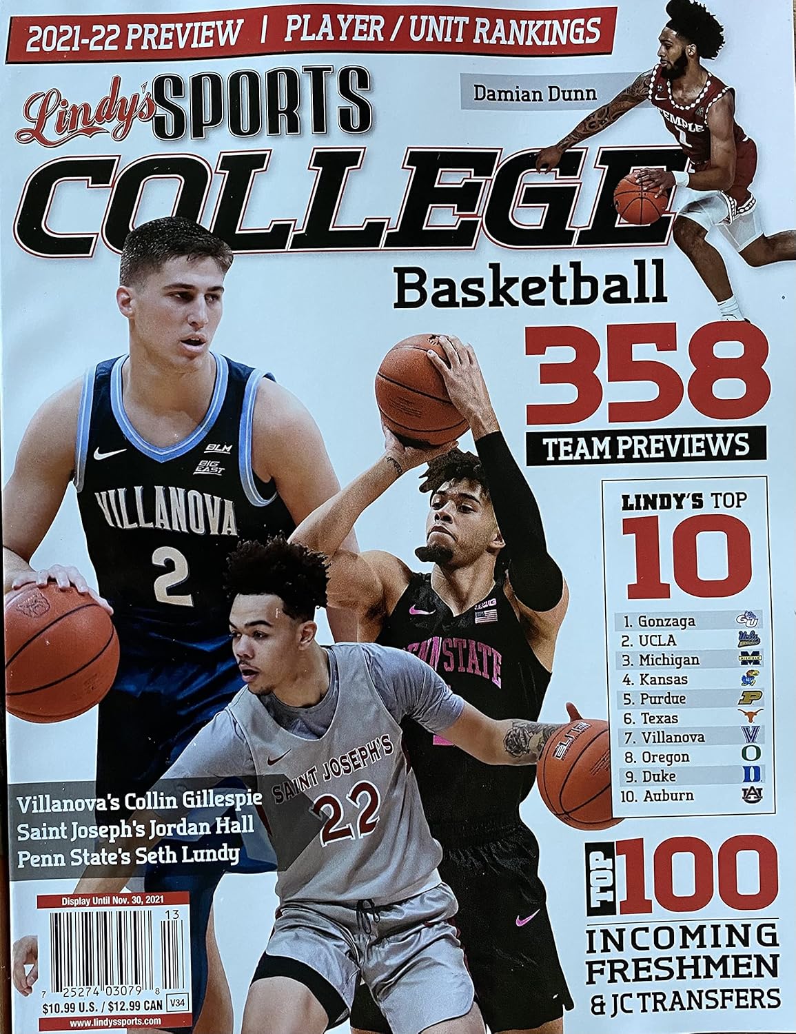 LINDY'S SPORTS COLLEGE BASKETBALL PREVIEW 2021-22 ( 358 TEAM PREVIEWS ...