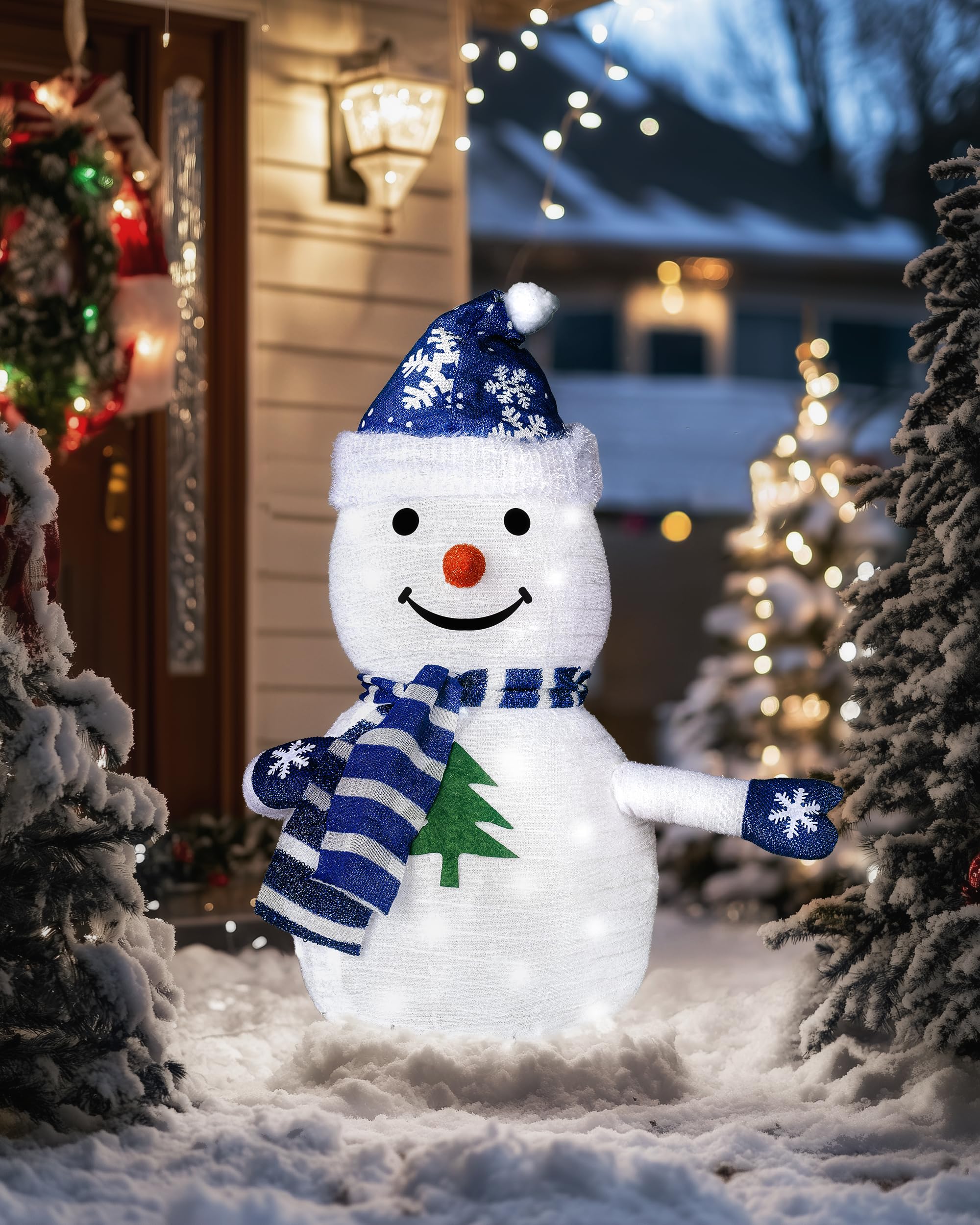 Amazon.com: Pasapair 2FT Pre-Lit Pop-Up Snowman - Outdoor Christmas ...