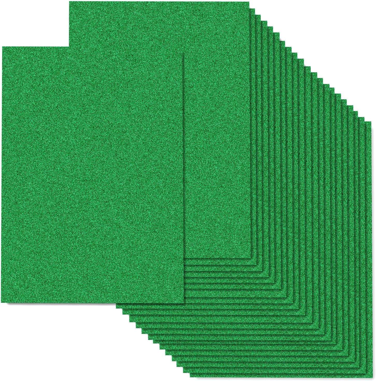 Amazon.com : Owl Focus Green Glitter Cardstock, A4 Size Sparkly Paper ...