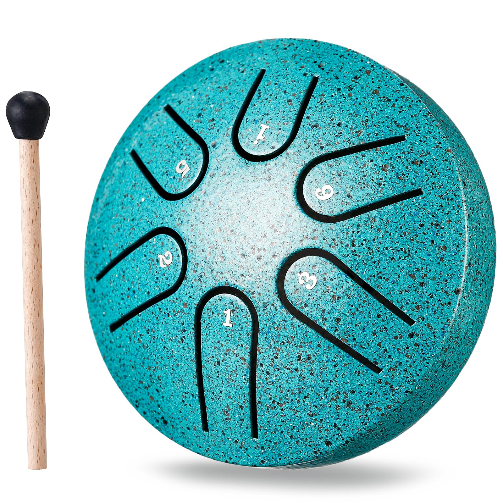 Snapklik.com : Mini Steel Tongue Drum Small: 3 Inch 6 Notes Metal Hand ...