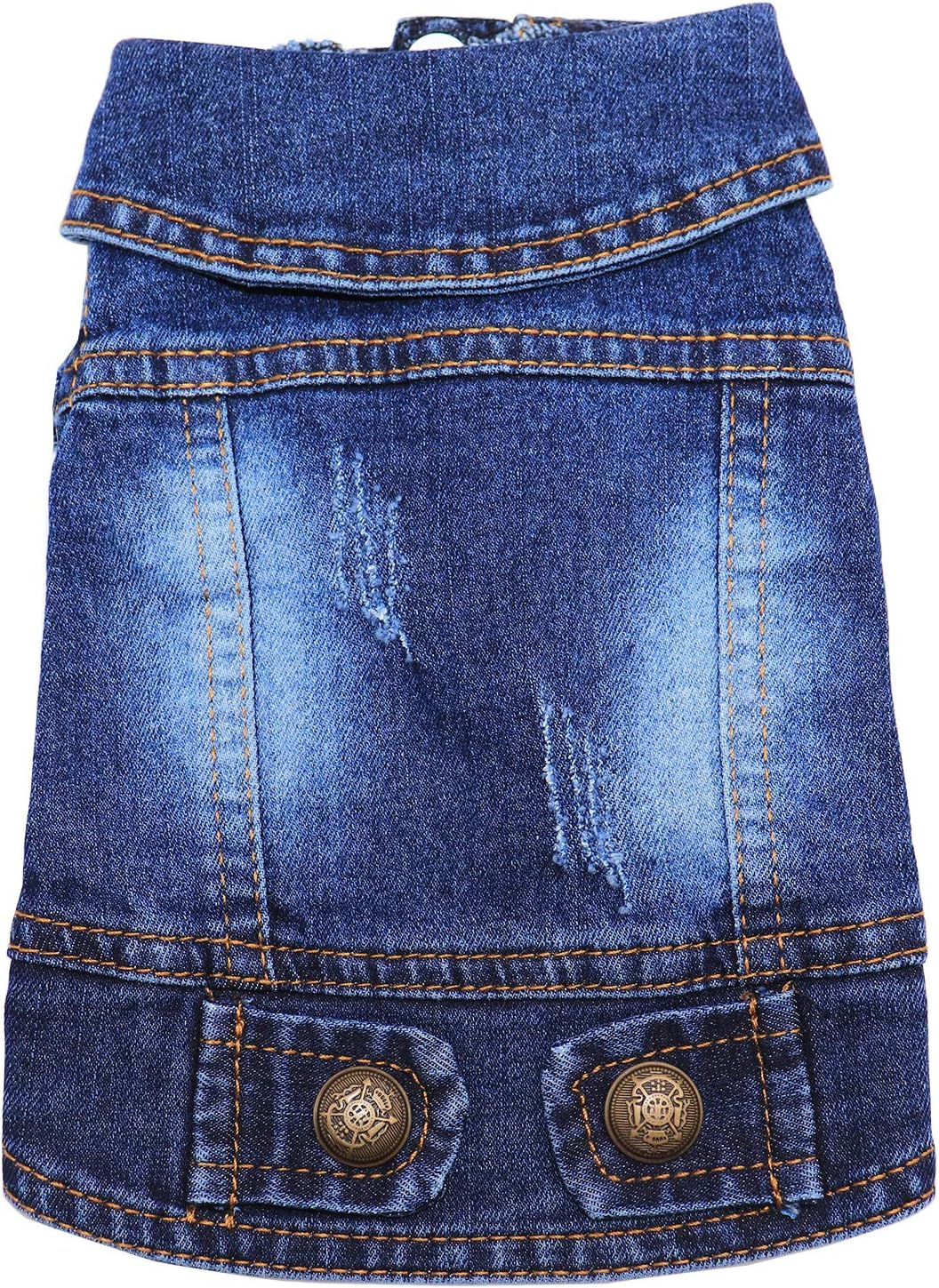 Amazon.com : Rooroopet Pet Clothes,dog Jeans Jacket,cool Blue Denim ...