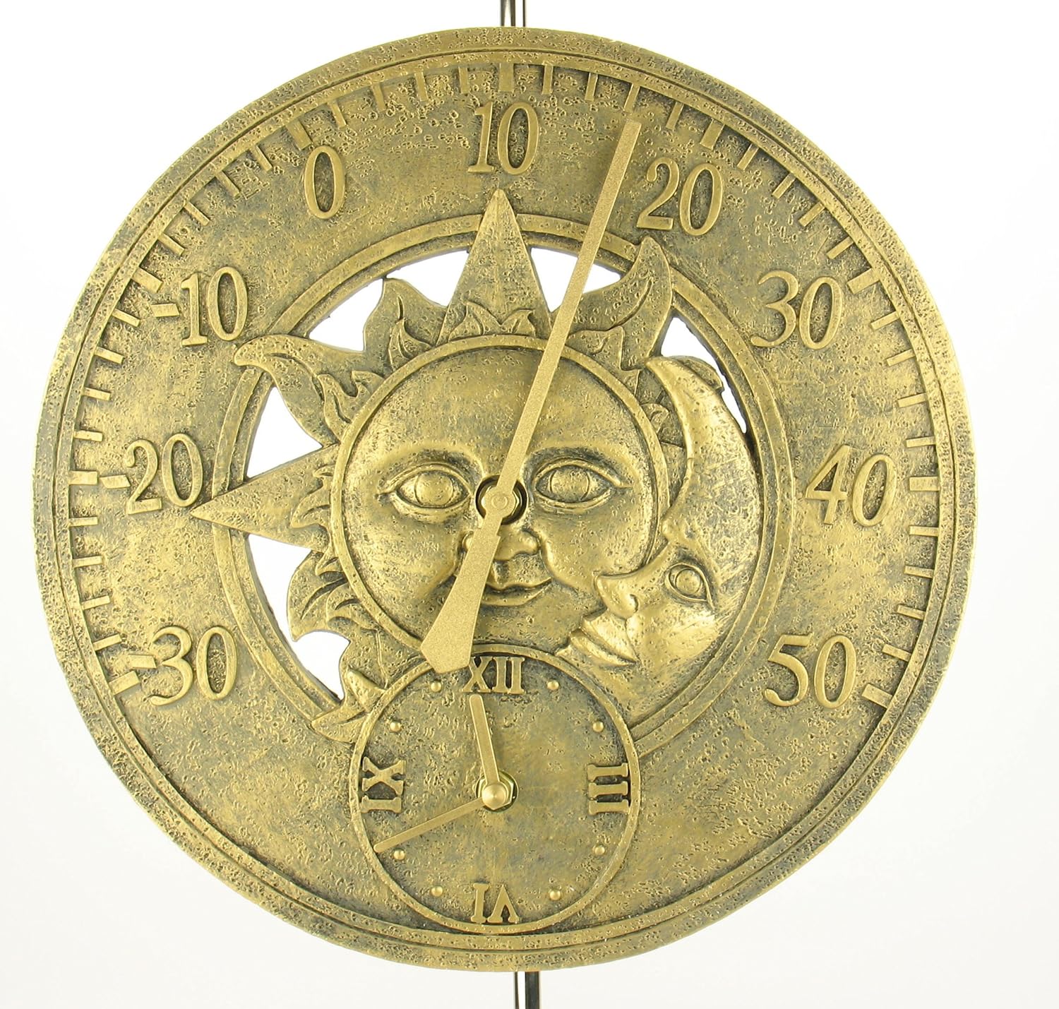 Sun & Moon Thermometer & Wall Clock 30cm : Amazon.co.uk: Home & Kitchen