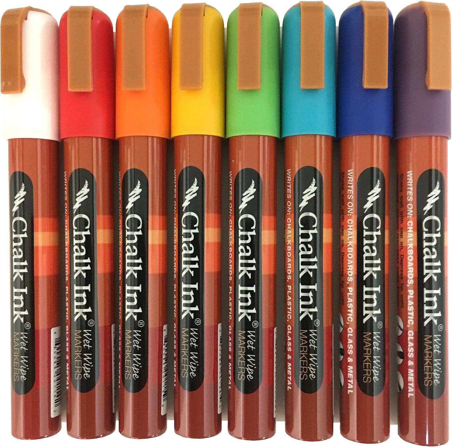 Amazon.com: Chalk Ink® 6mm Rainbow 8 Pack Wet Wipe Chalk Markers : Arts ...