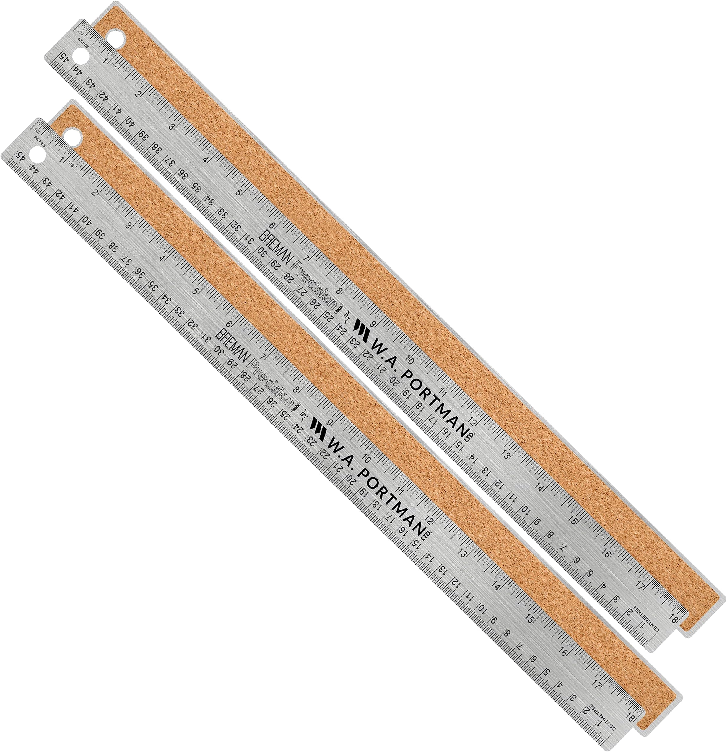 Breman Precision Metal Ruler 18 Inch - Stainless Steel 18 Inch Metal ...