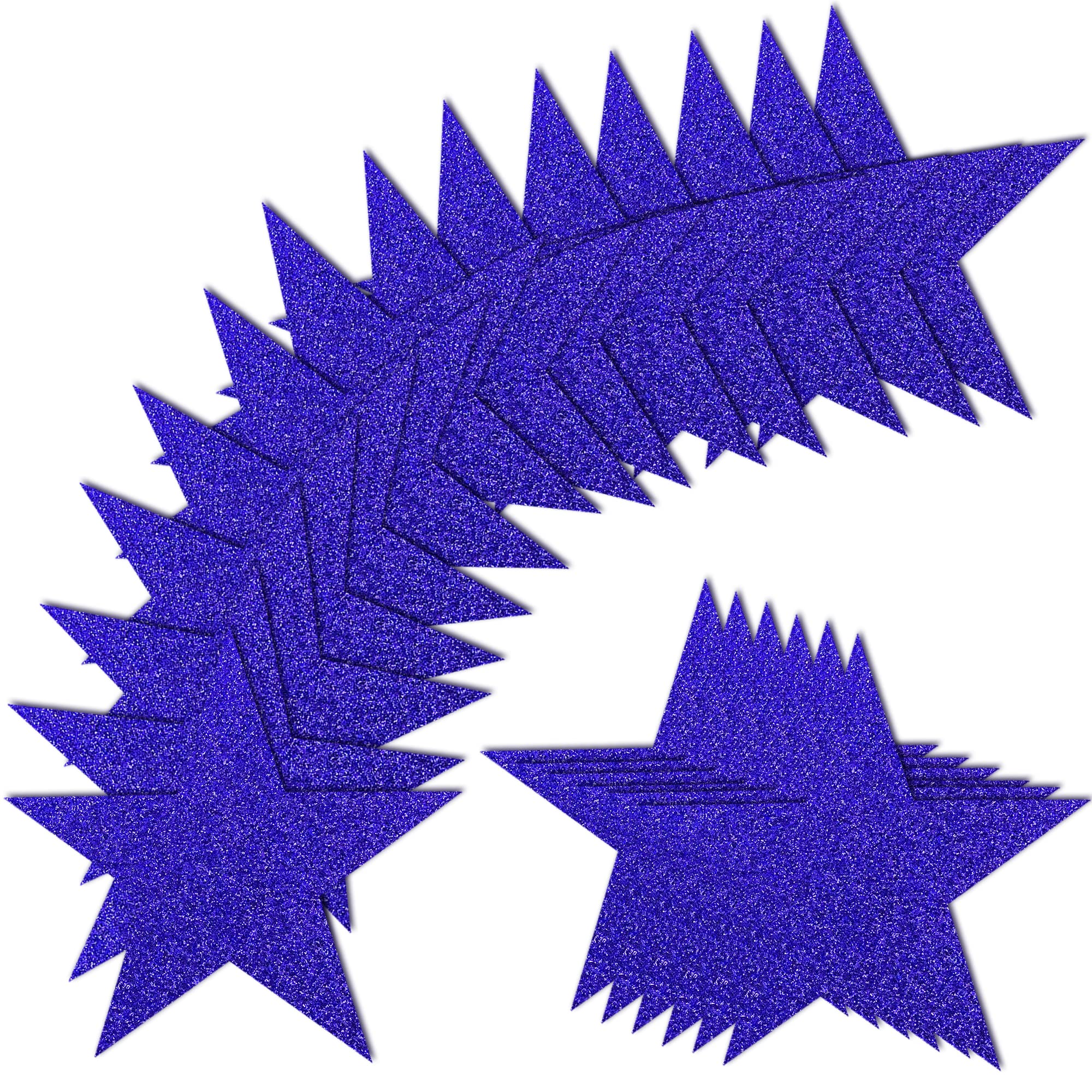 Amazon.com: 100 PCS Glitter Blue Five Star Cutouts Paper Star Confetti ...