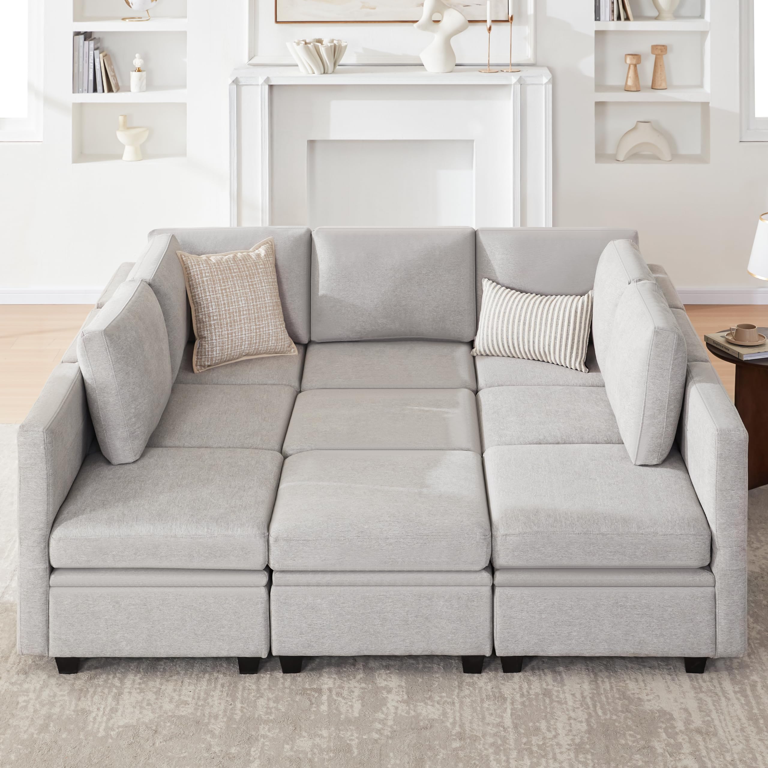 Amazon.com: Weture Modular Sectional Sleeper Sofa, Sectional Couch ...