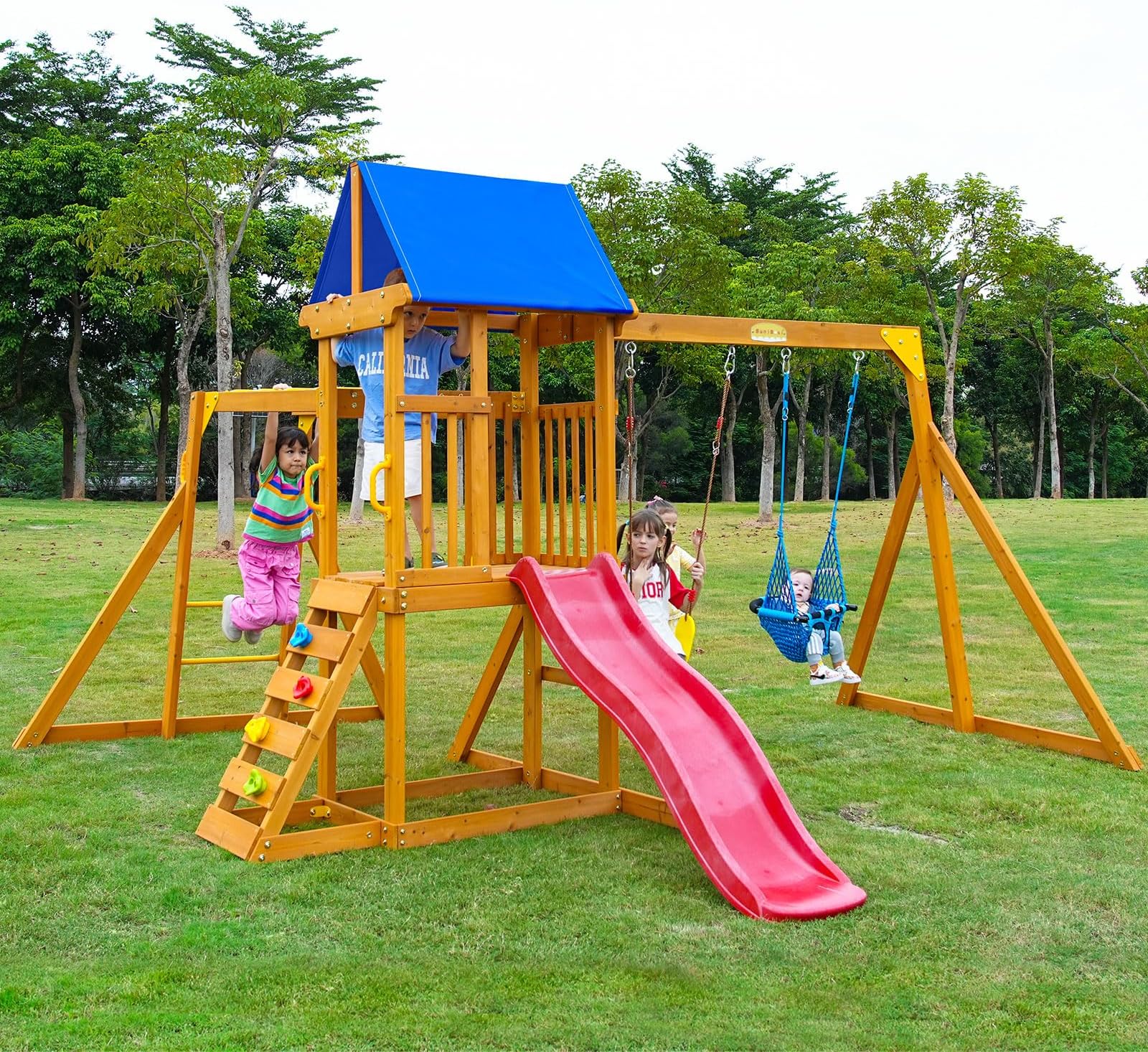 Amazon.com: Jungle Warrior Anaconda Metal Swing Set with 45" Saucer ...