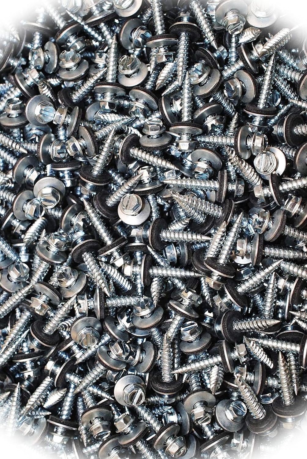 New Pack of (500) Sharp Point Hex Washer 10 x 1 Self-Piercing Neoprene ...