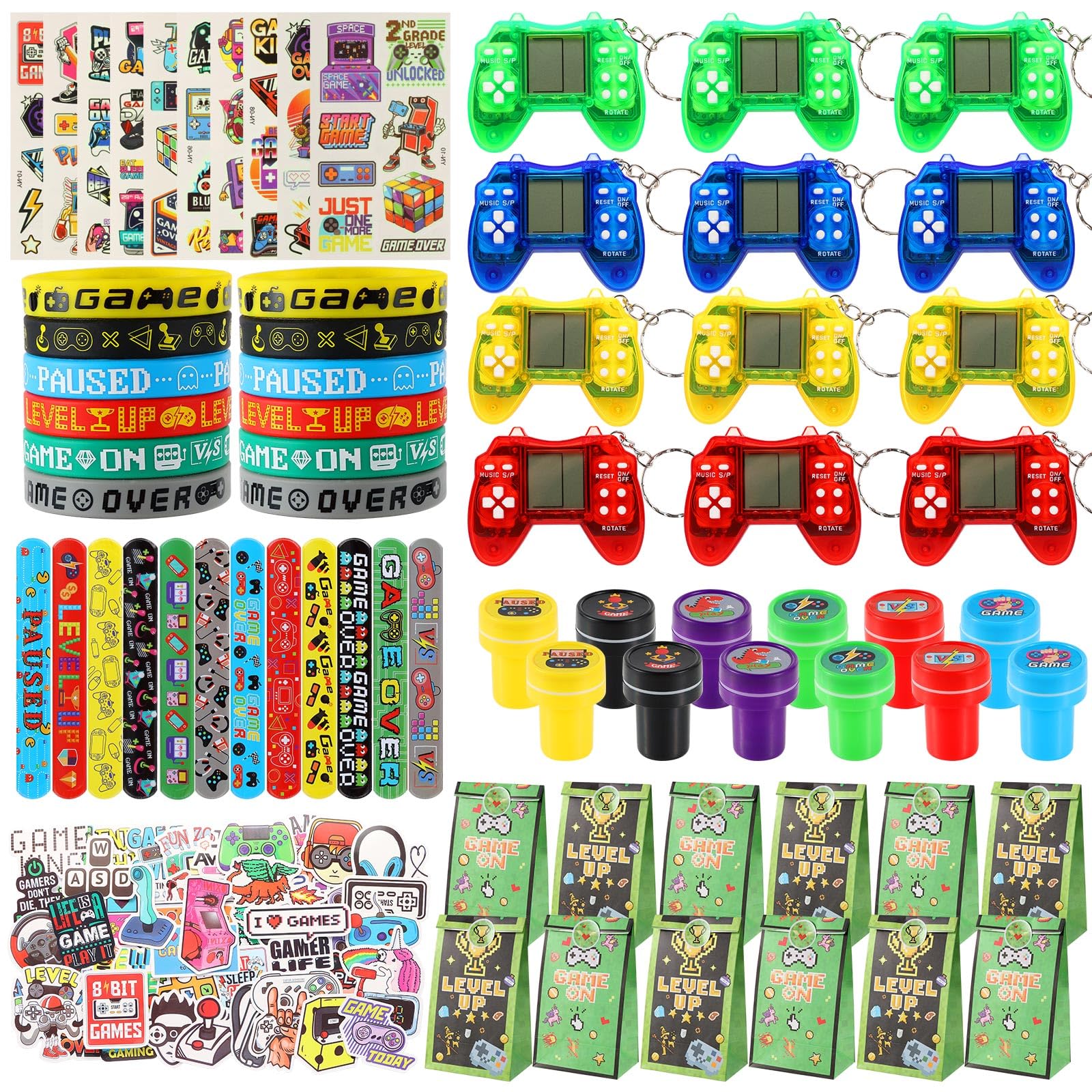 Amazon.com: LiYiQ 122 Pcs Video Game Party Favors With Video Game ...